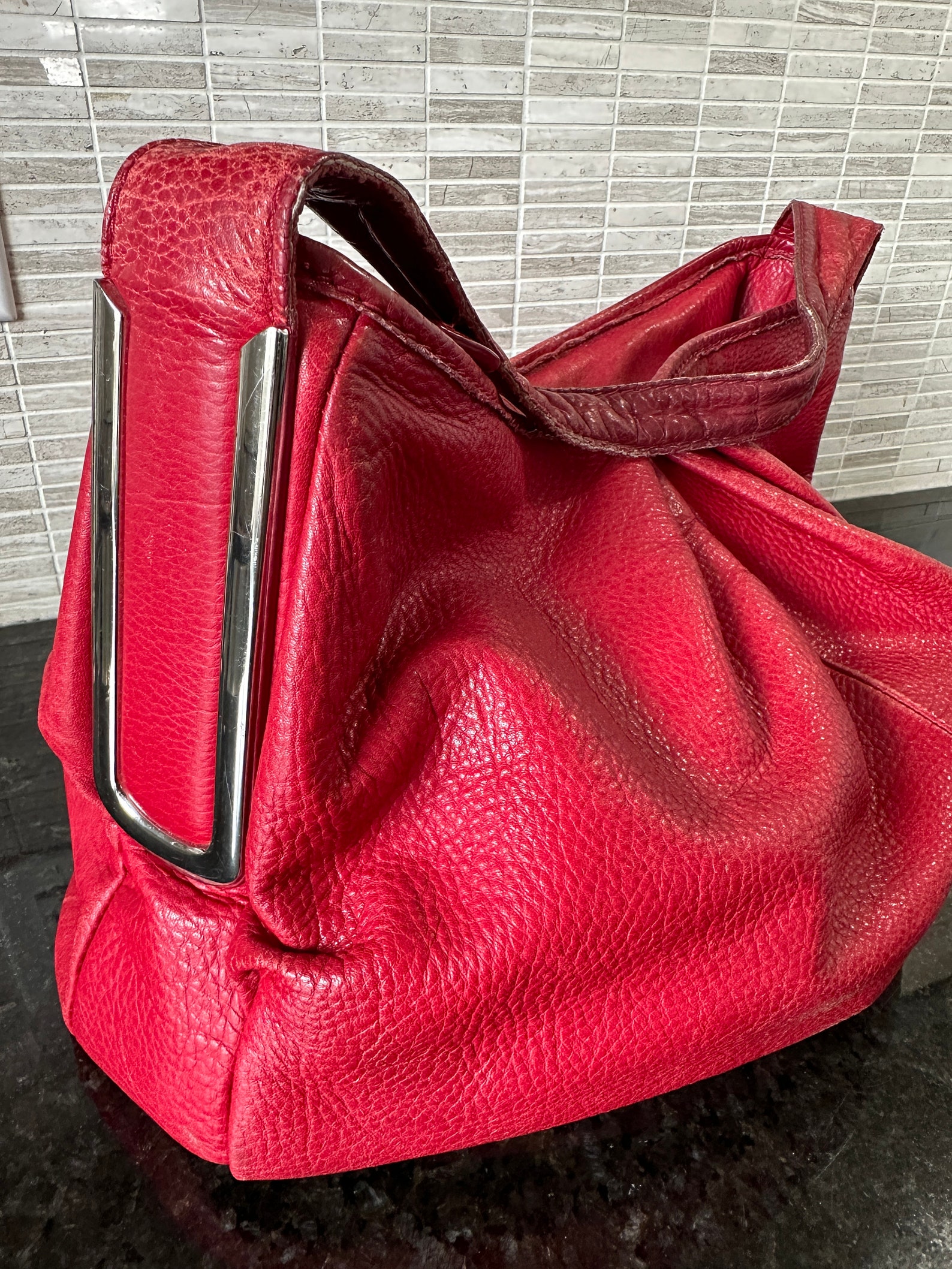 Vintage Danier Leather Red Purse - Etsy