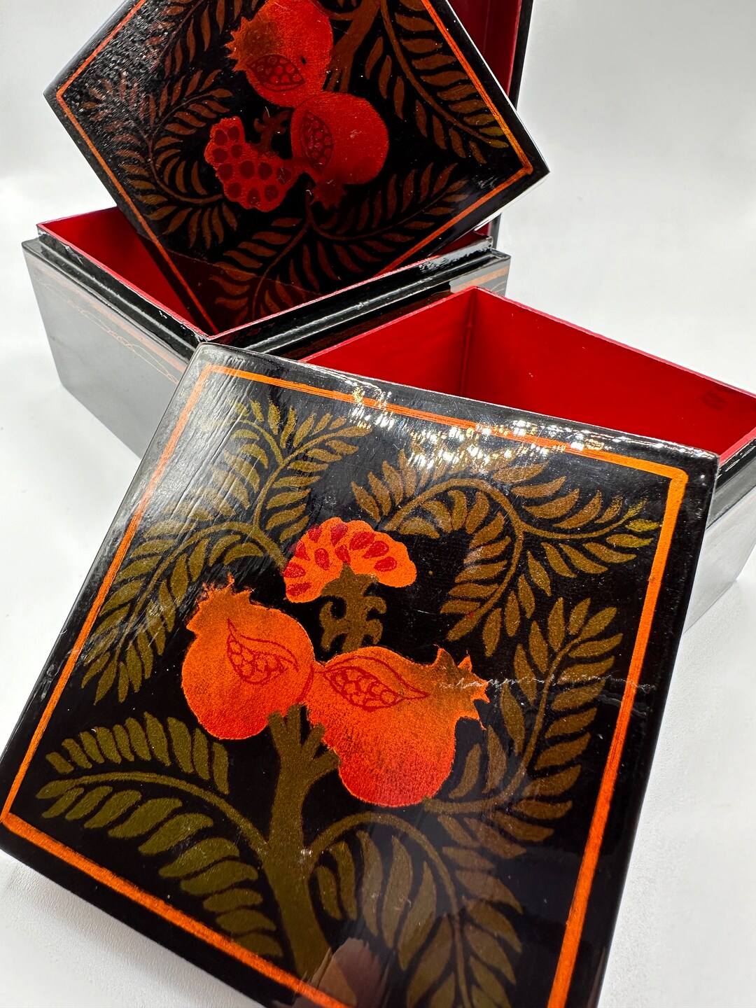 Three Vintage Lacquered Boxes, Made in the People Republic of China - Etsy
