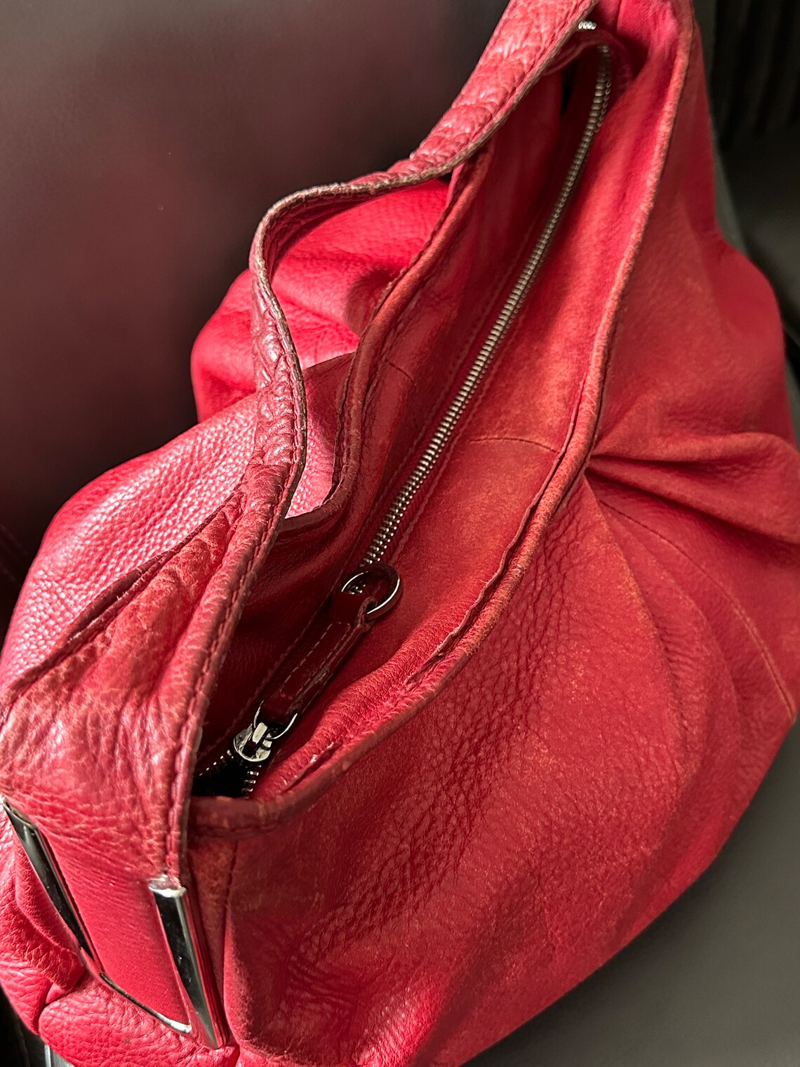 Vintage Danier Leather Red Purse - Etsy