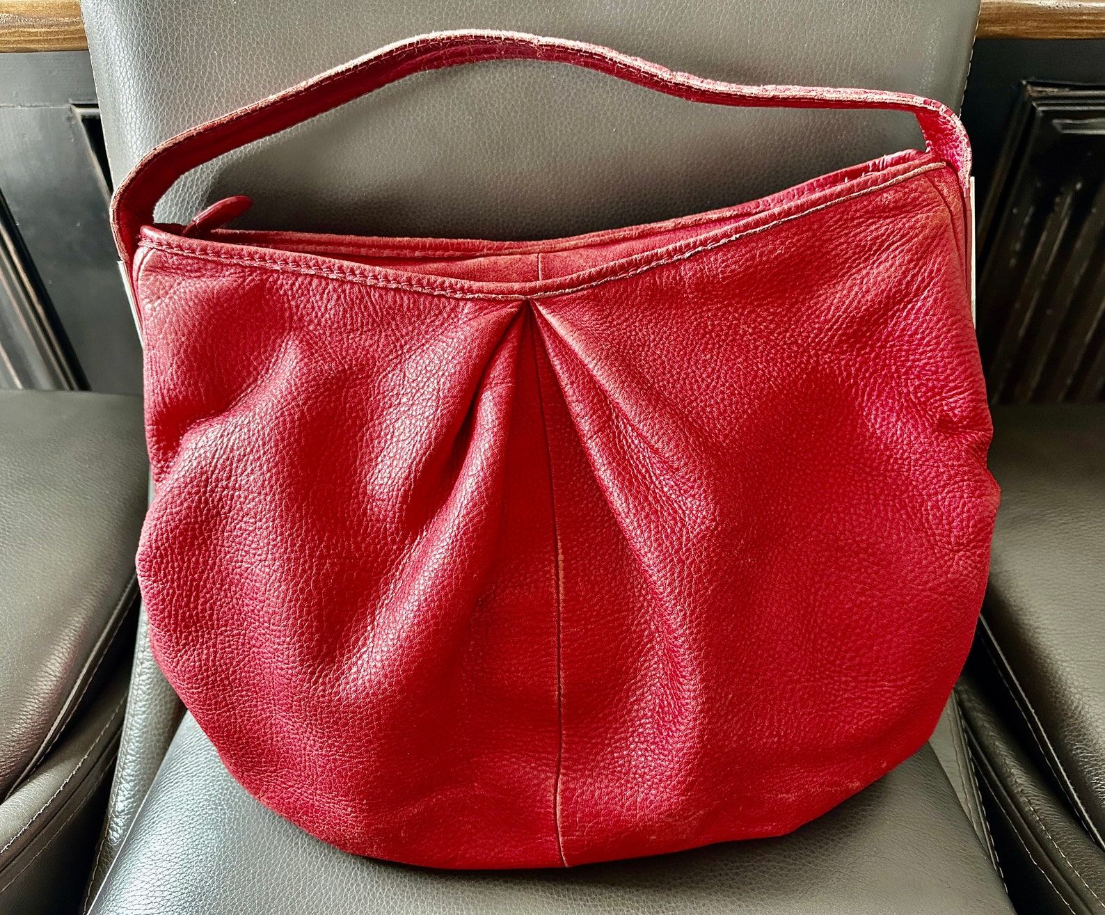 Vintage Danier Leather Red Purse - Etsy