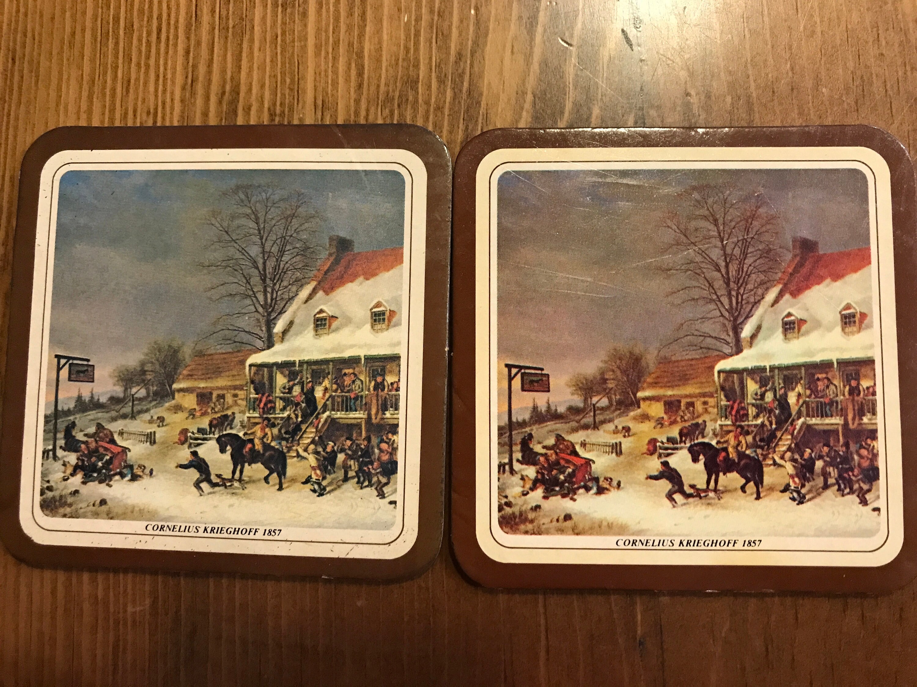 Nine Vintage Coasters - Etsy