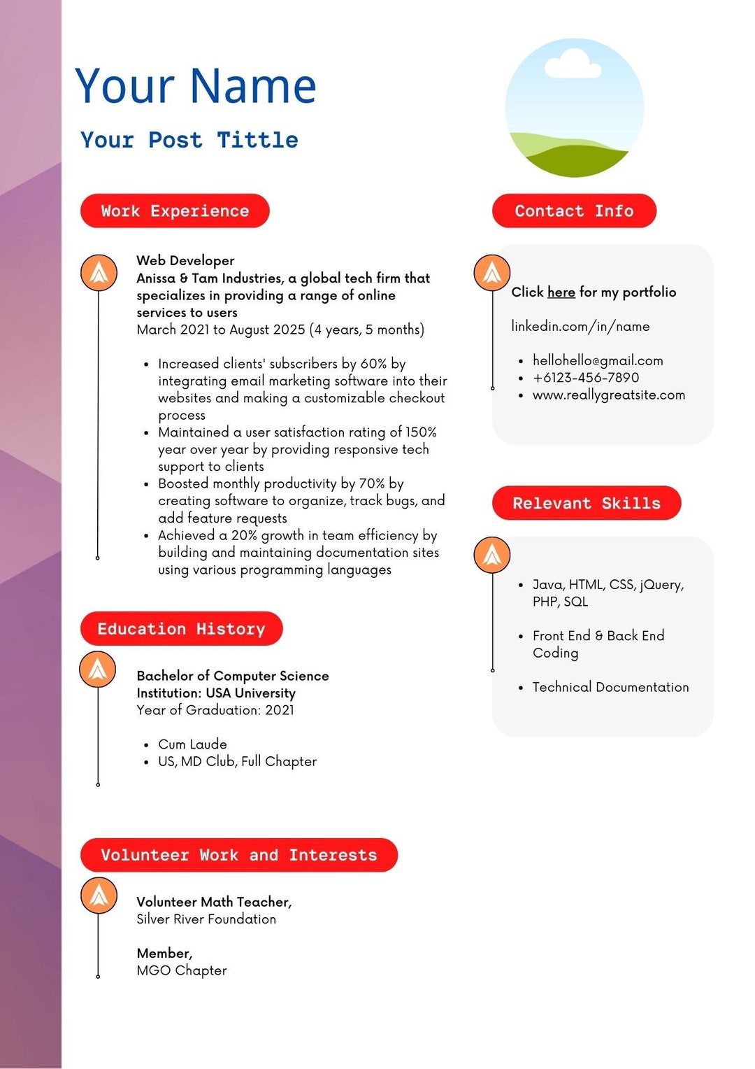 Professional Resume PDF & Word Editable Instant Download - Etsy