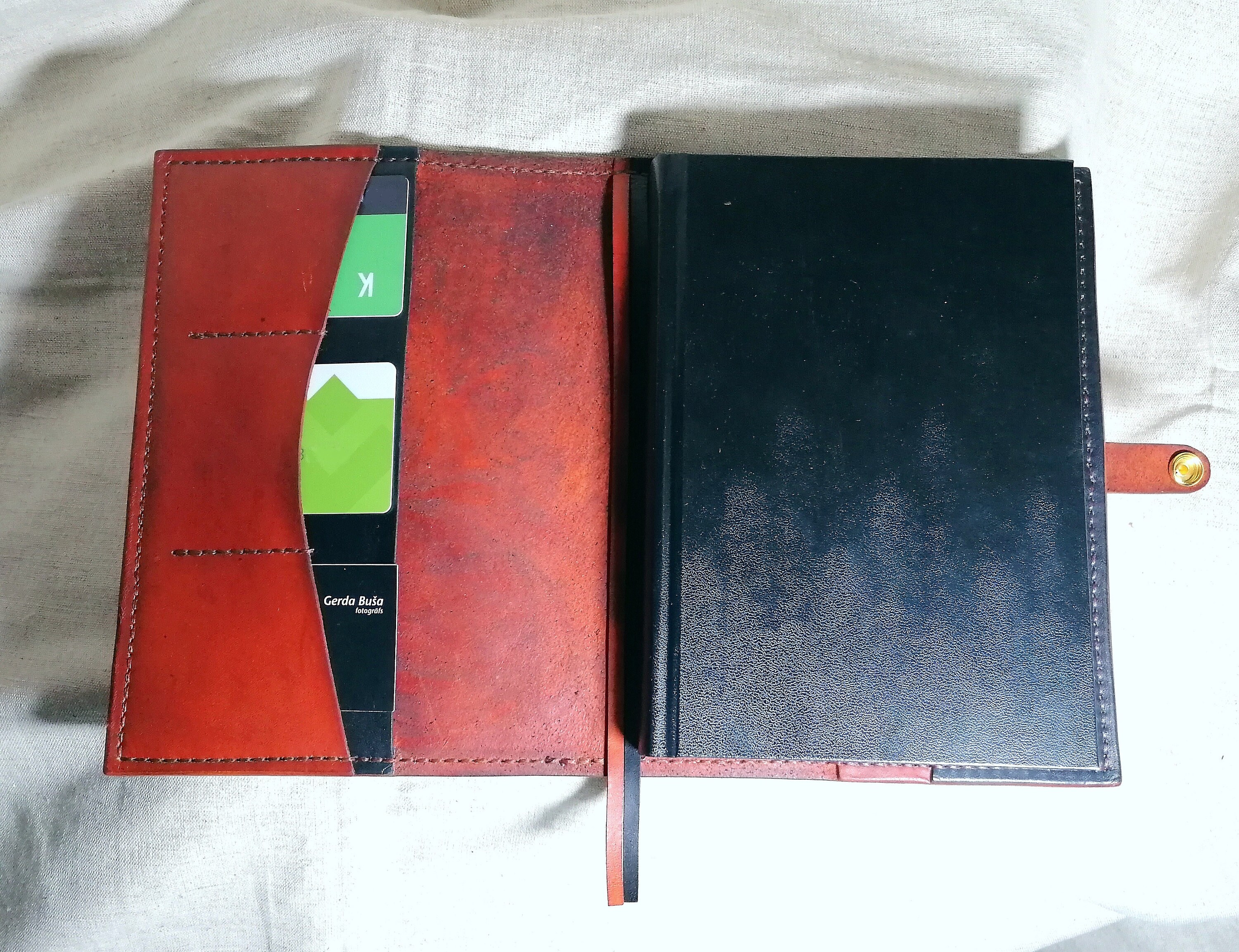 Leather Notebook Cover With Floral Carving - Etsy