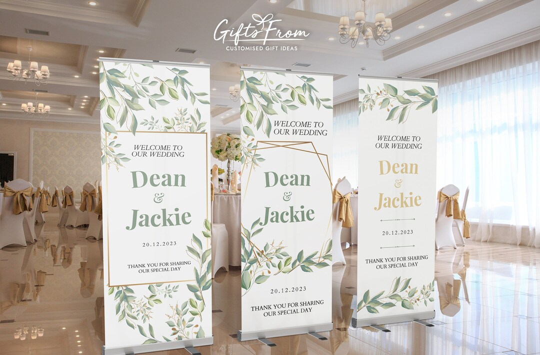 Custom Wedding Roller Banners Wedding Sign Wedding Banner Wedding ...