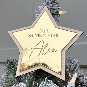 Personalised Memorial Christmas Tree Topper, Customs Memorial Tree ...