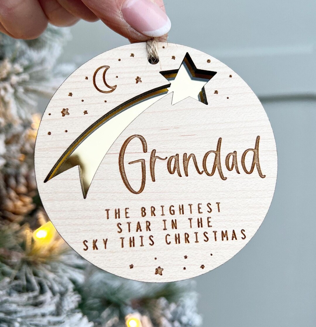 Grandad in Loving Memory of Remembrance Christmas Bauble, Grandad ...