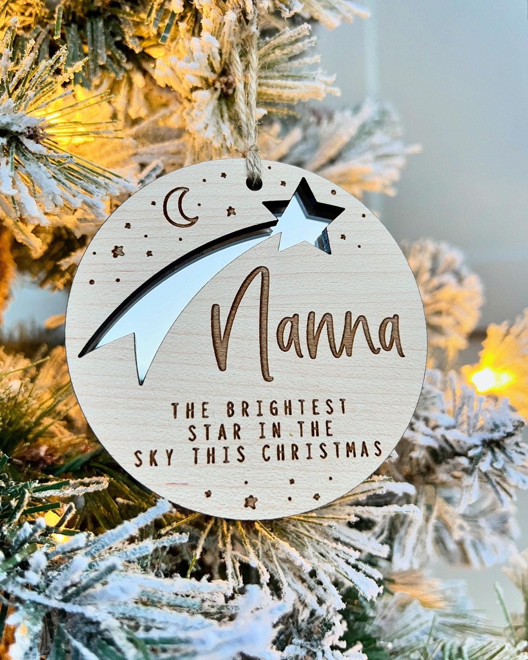 Nanna Memorial Christmas Tree Bauble, in Loving Memory Bauble for Xmas ...