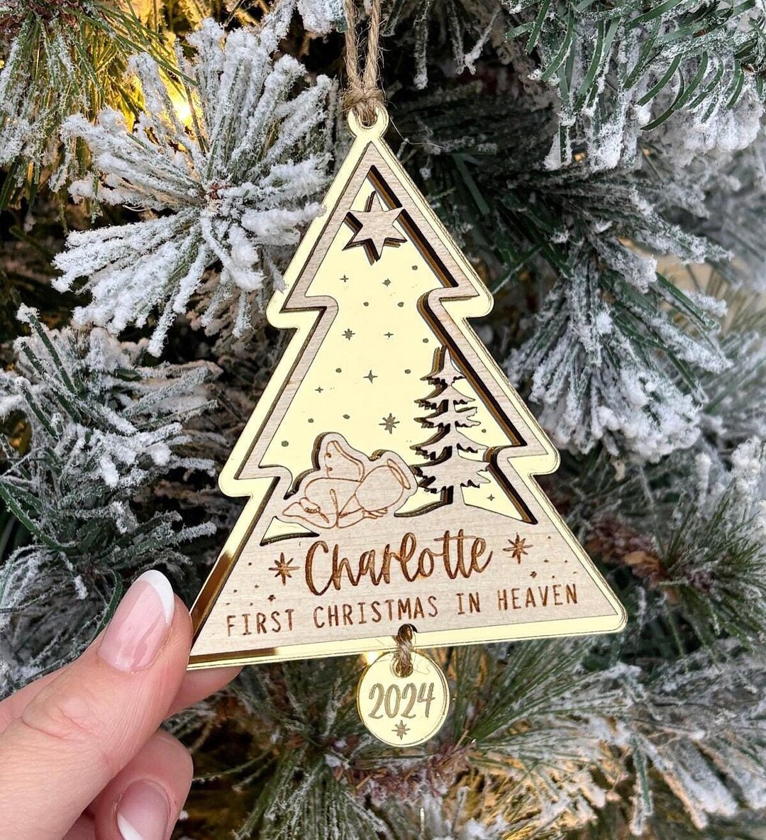 Baby's First Christmas in Heaven, Baby Loss Christmas Memorial Keepsake ...