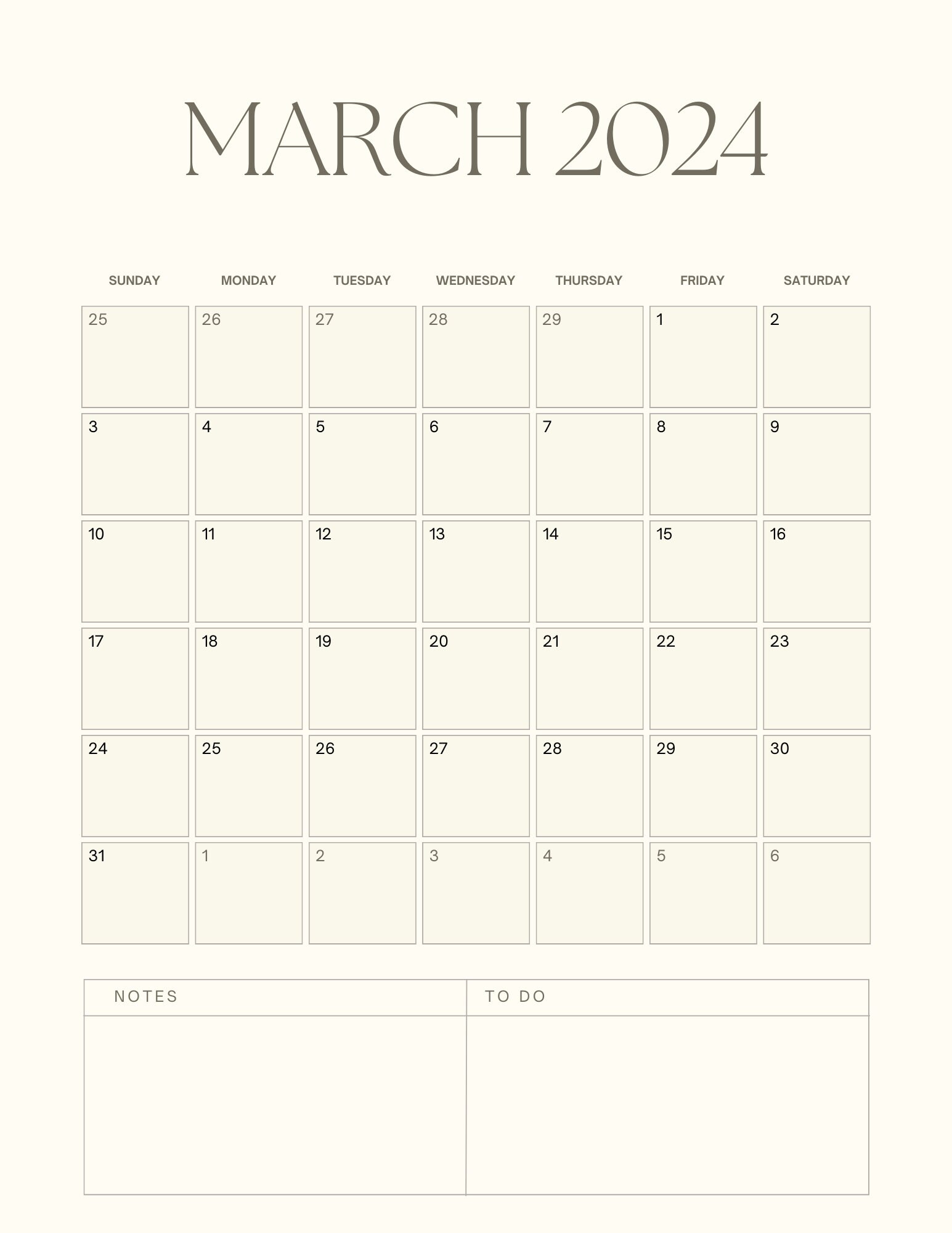 Simple and Minimal Monthly Printable Planner 2024 Calendar Printable - Etsy