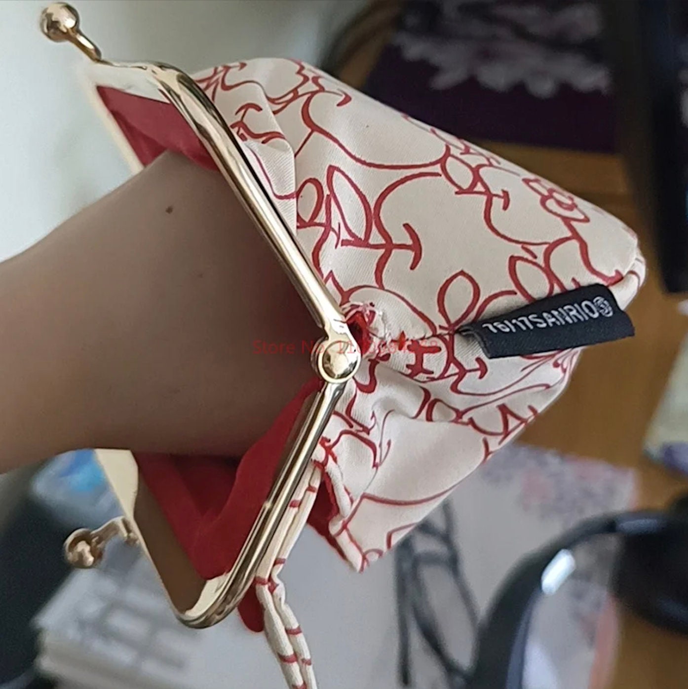 Baby Pink Monogram Kitty Anime Purse Coin & Card Apple Cherry Wallet ...