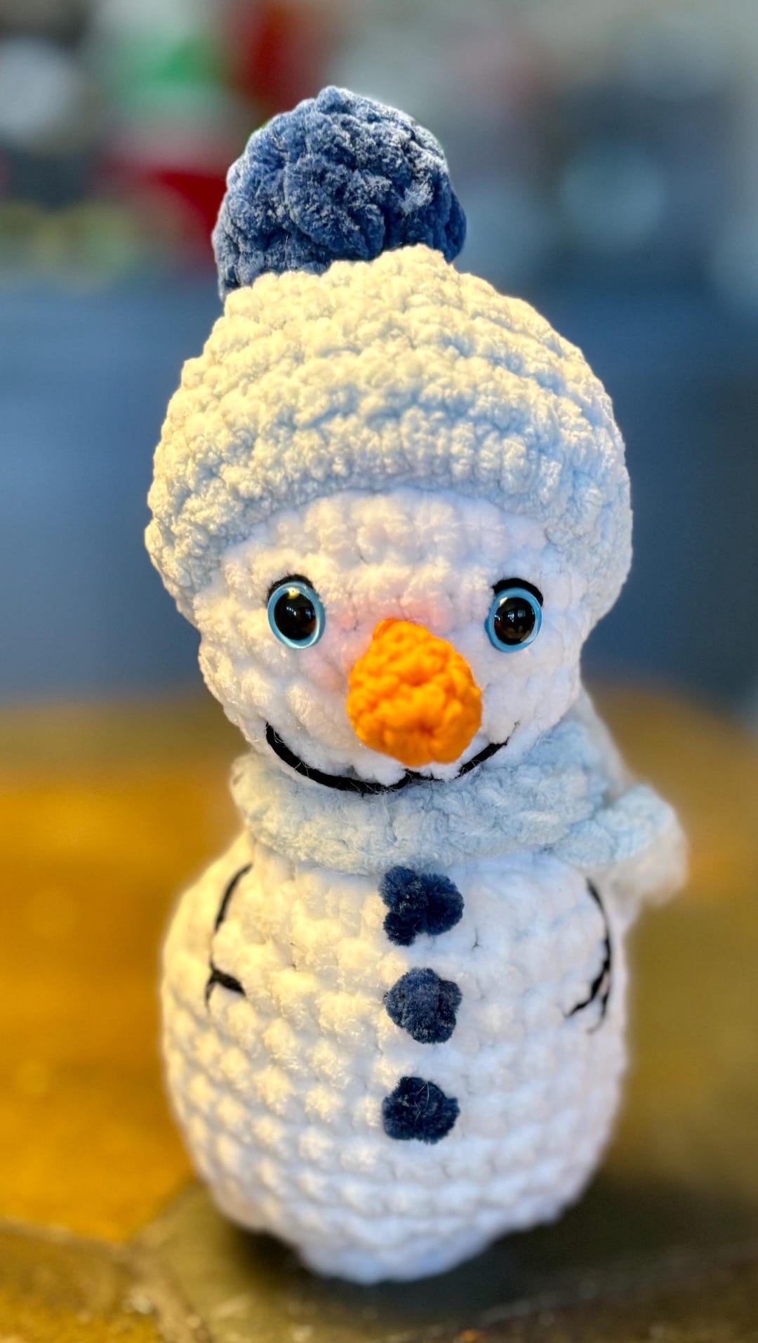 Crocheted Snowman Plushie - Etsy