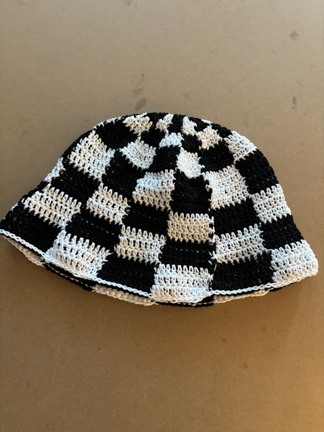 Crocheted Checkered Bucket Hat-made TO ORDER - Etsy
