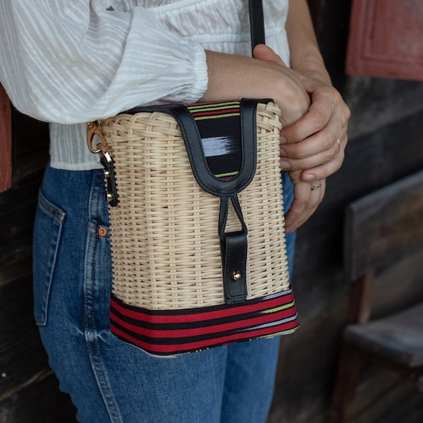 Rattan Crossbody Bag - Etsy