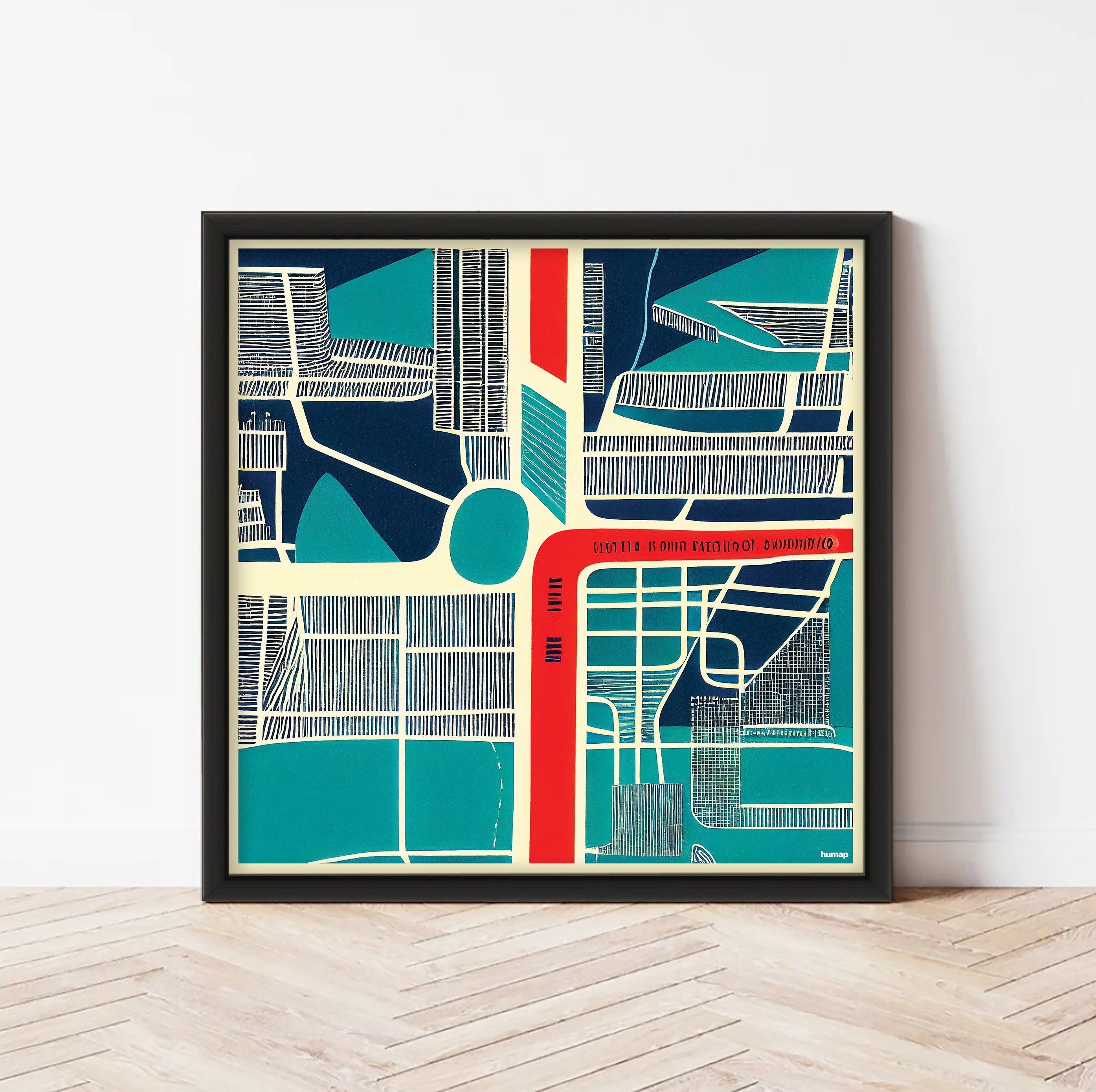 Set of 3 Abstract and Colorful City Maps Art Prints - Etsy