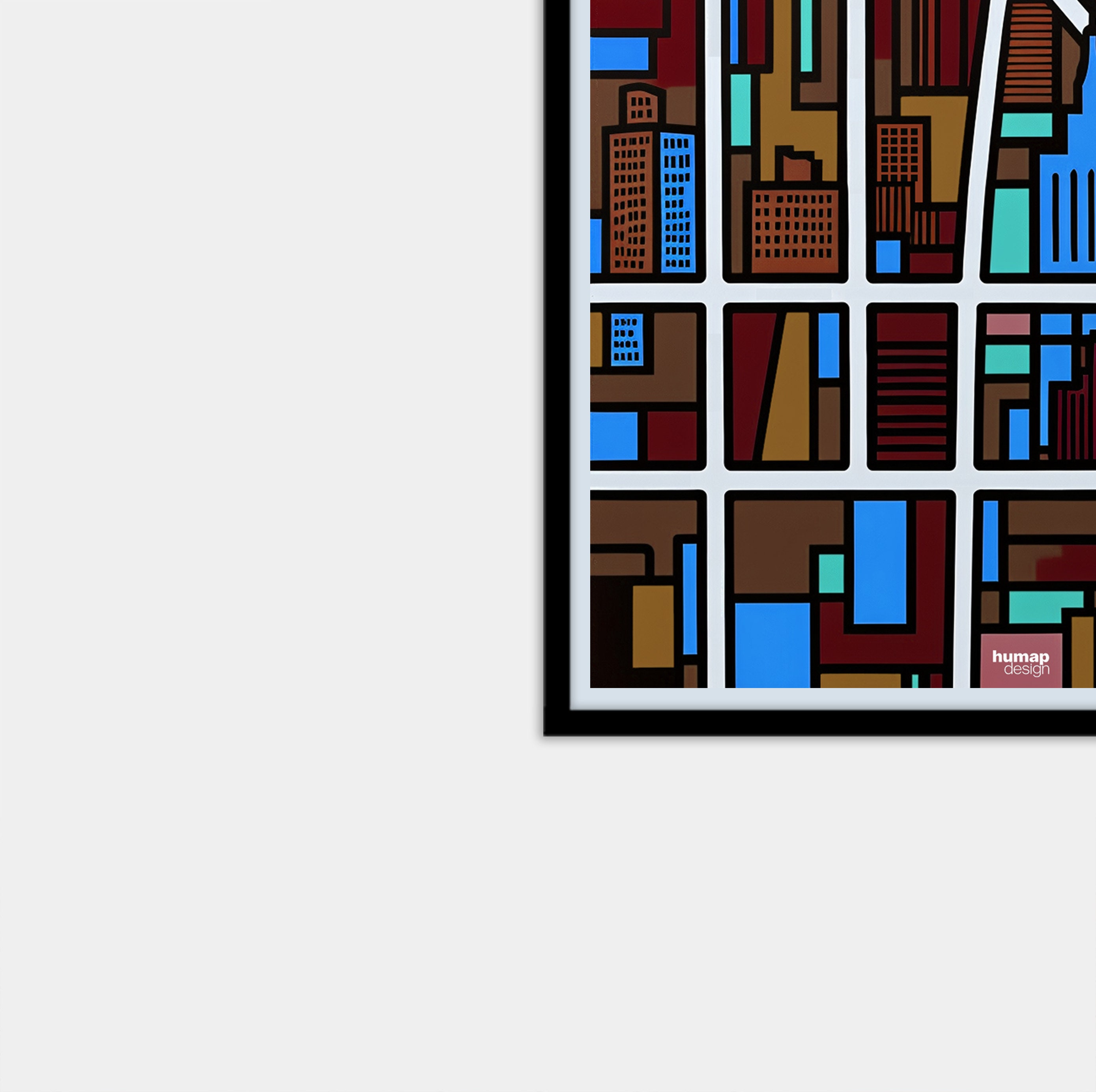 Abstract Map Abstract City Map City Map Illustration Art Print City Map ...