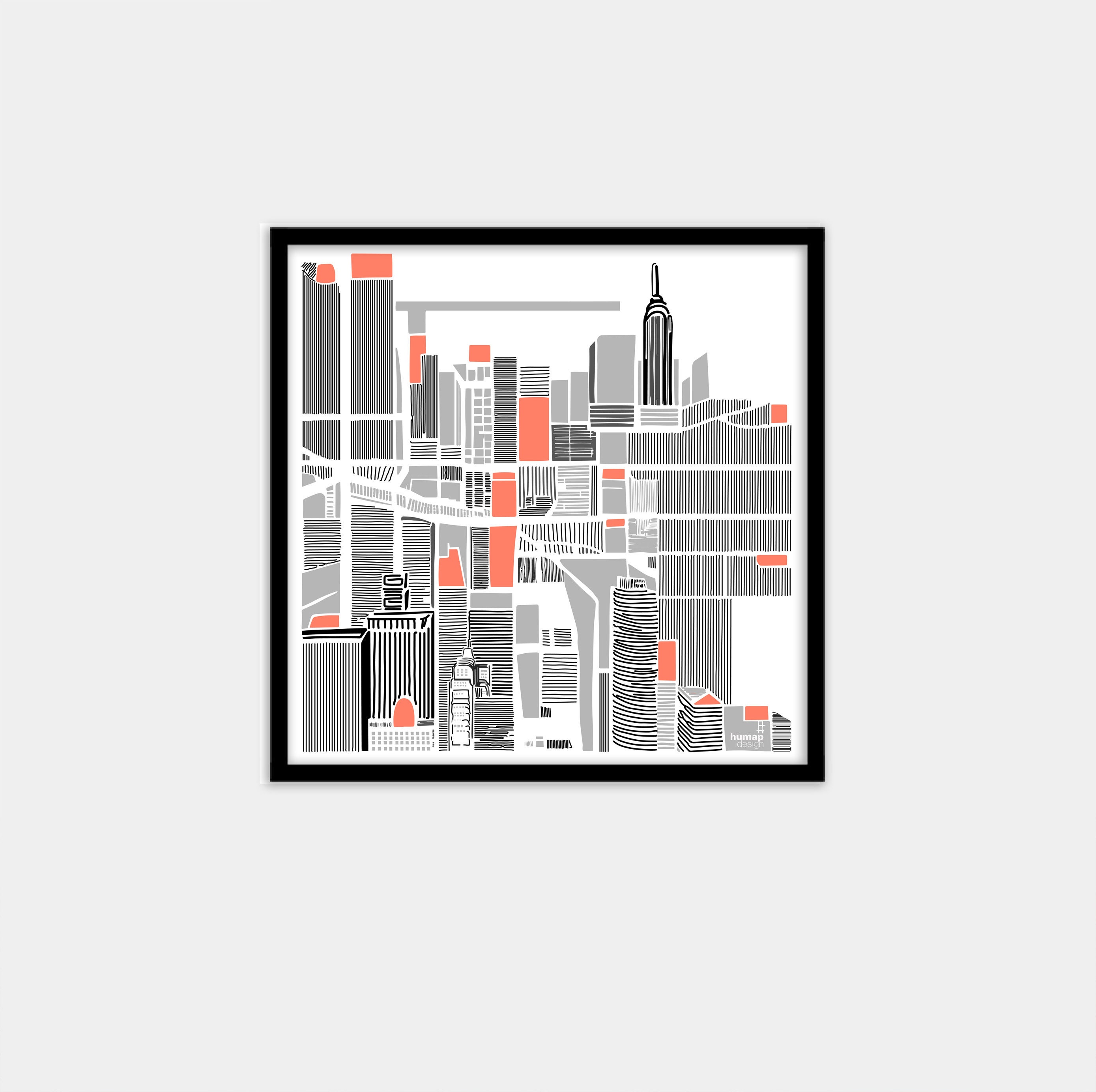Abstract Map Abstract City Map City Map Illustration Art Print City Map ...