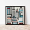 Set of 3 Abstract and Colorful City Maps Art Prints - Etsy