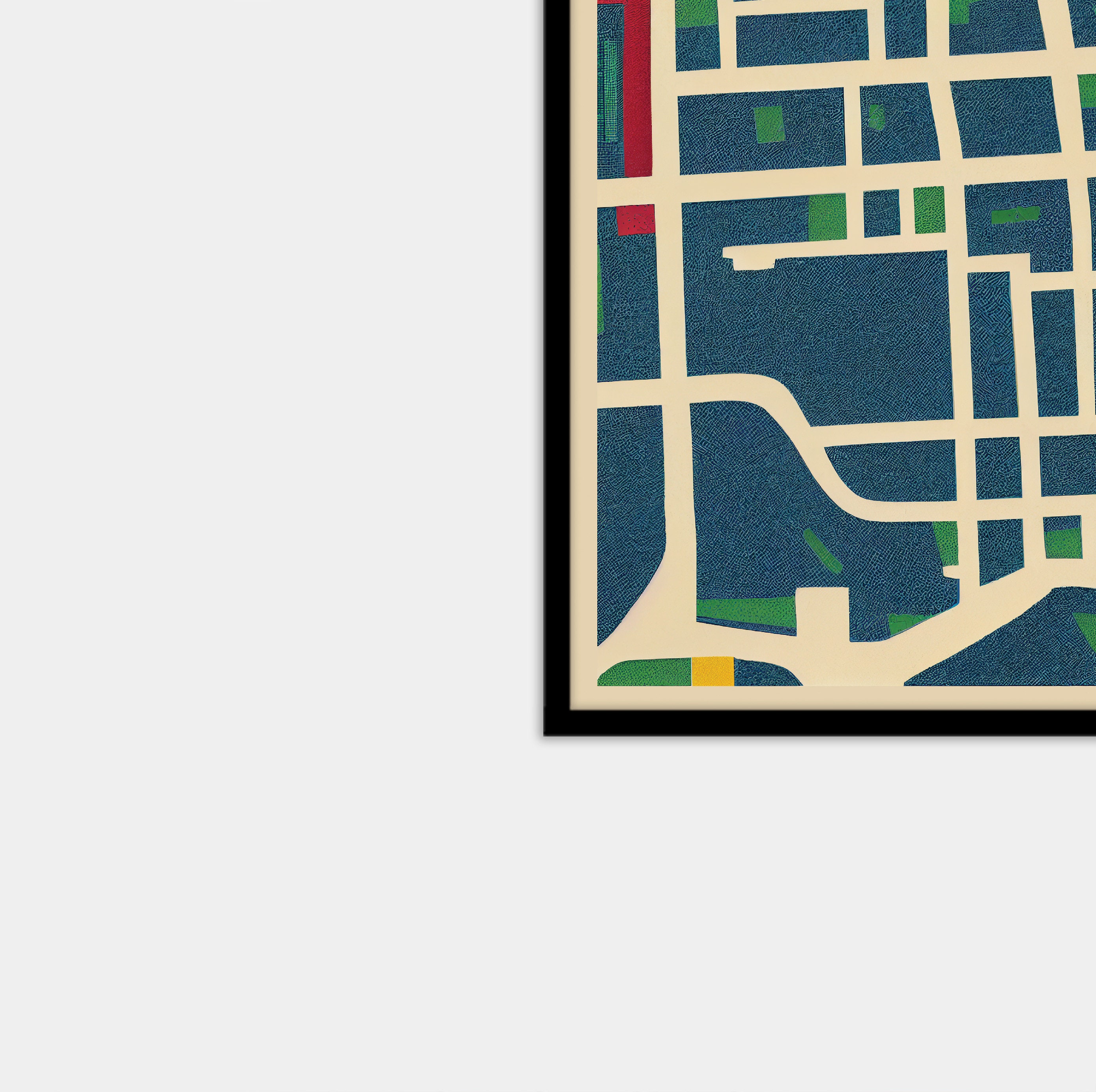 Abstract Map Abstract City Map Colorful Map Art Print - Etsy