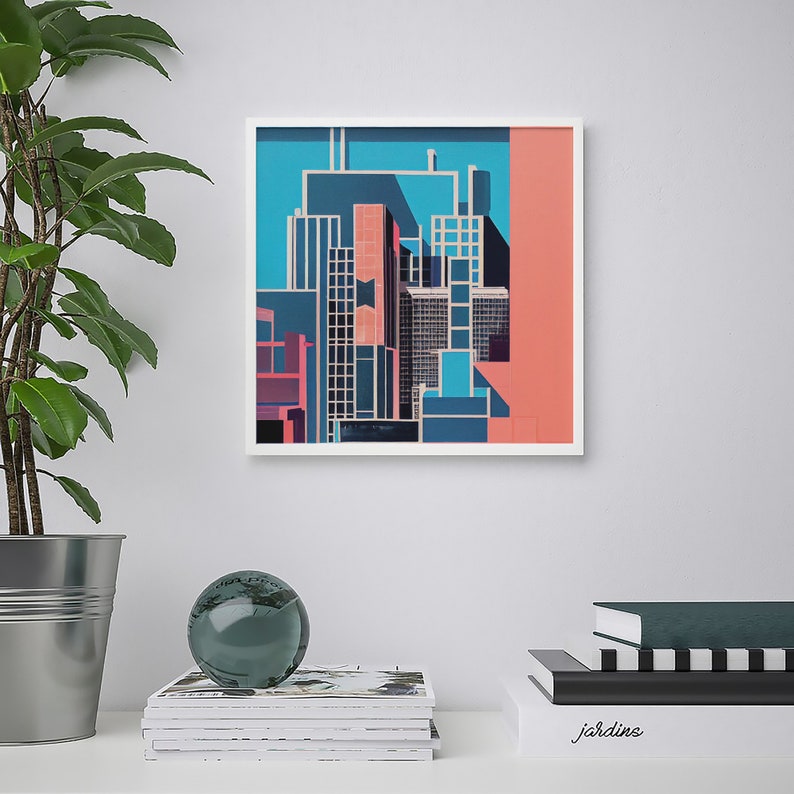 Abstract City Architecture Art Print Abstract City - Etsy