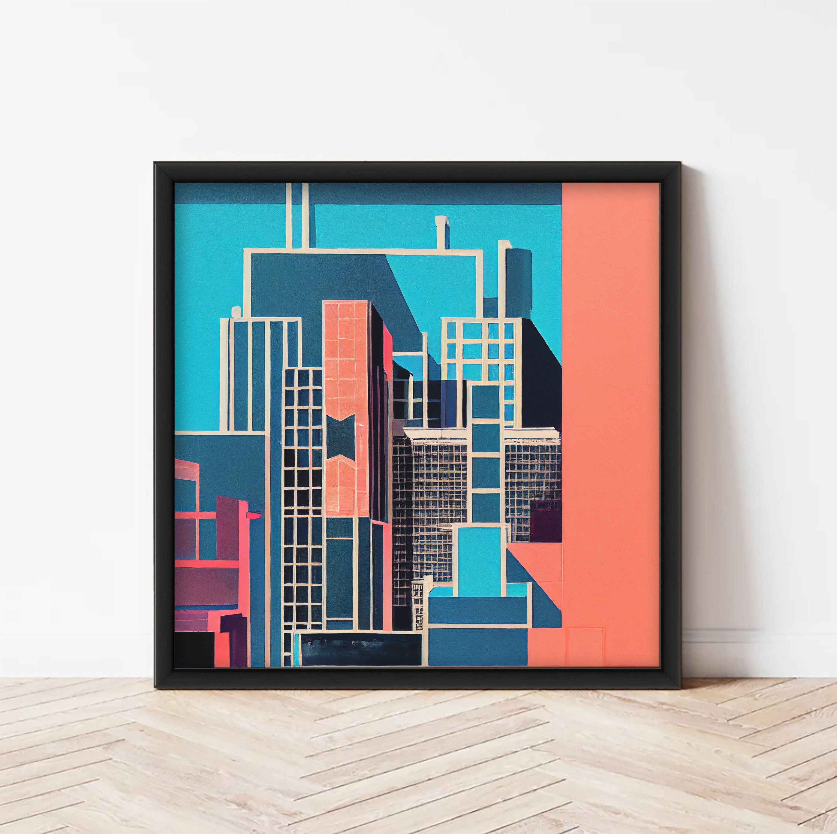 Abstract City Architecture Art Print Abstract City - Etsy