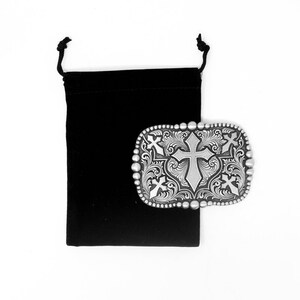 Handcrafted Pewter Cross Belt Buckle: Satin Finish, Made in USA - Etsy