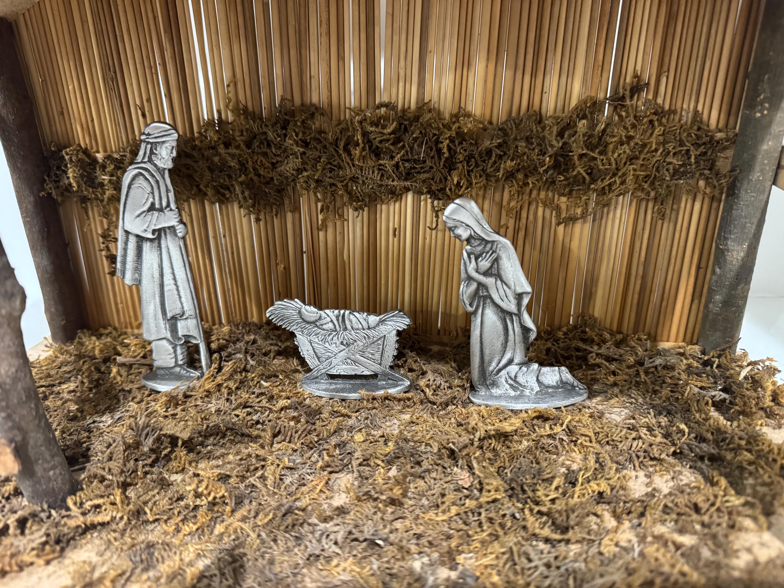 Vintage Pewter Nativity Set, Hand Finished 11-piece Collection - Etsy