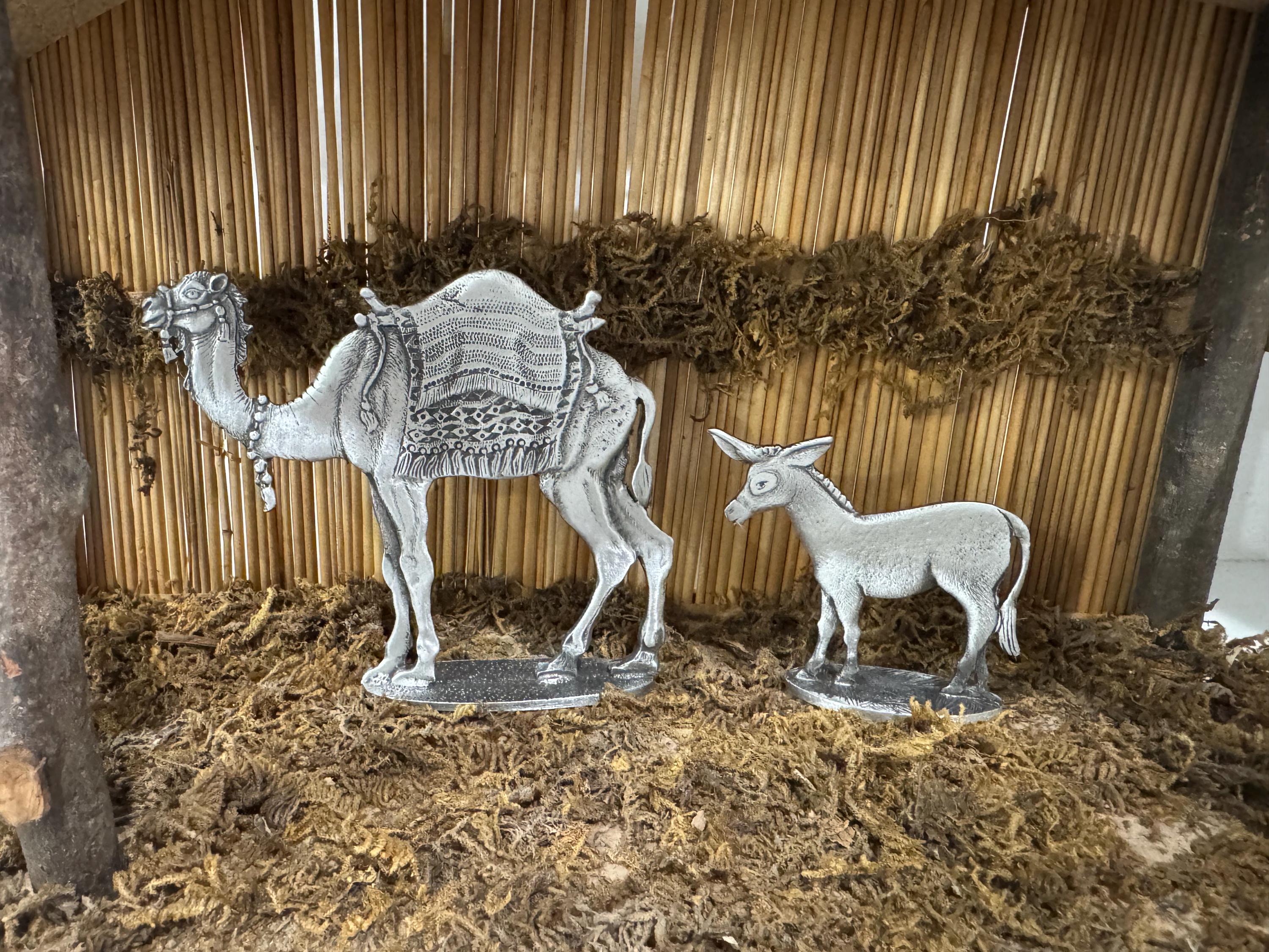 Vintage Pewter Nativity Set, Hand Finished 11-piece Collection - Etsy