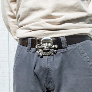 Skull and Crossbones Glory Satin Belt Buckle - Skull and Crossbones ...