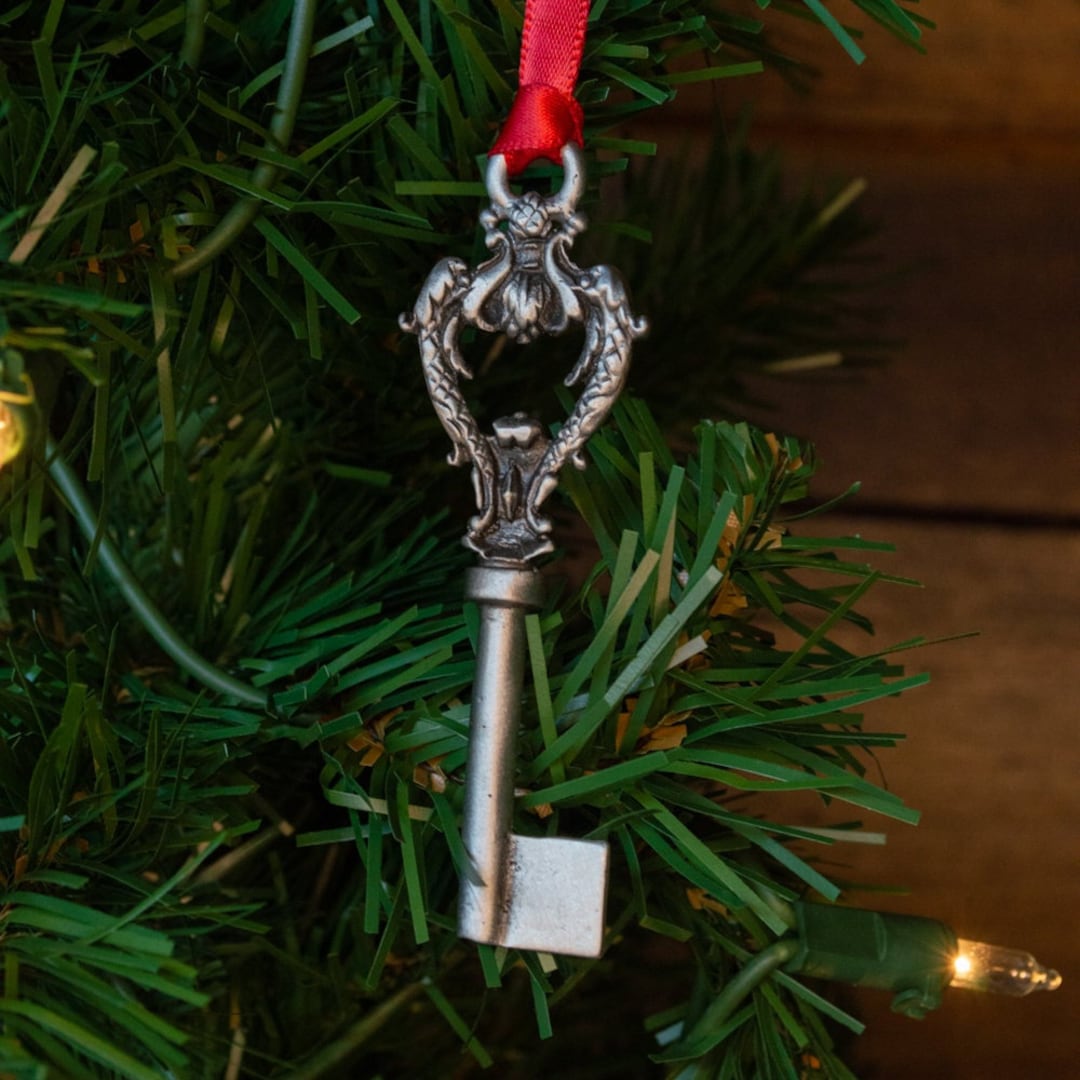 Hand Crafted in the USA Keys Satin Ornament - Single Key - Pewter ...