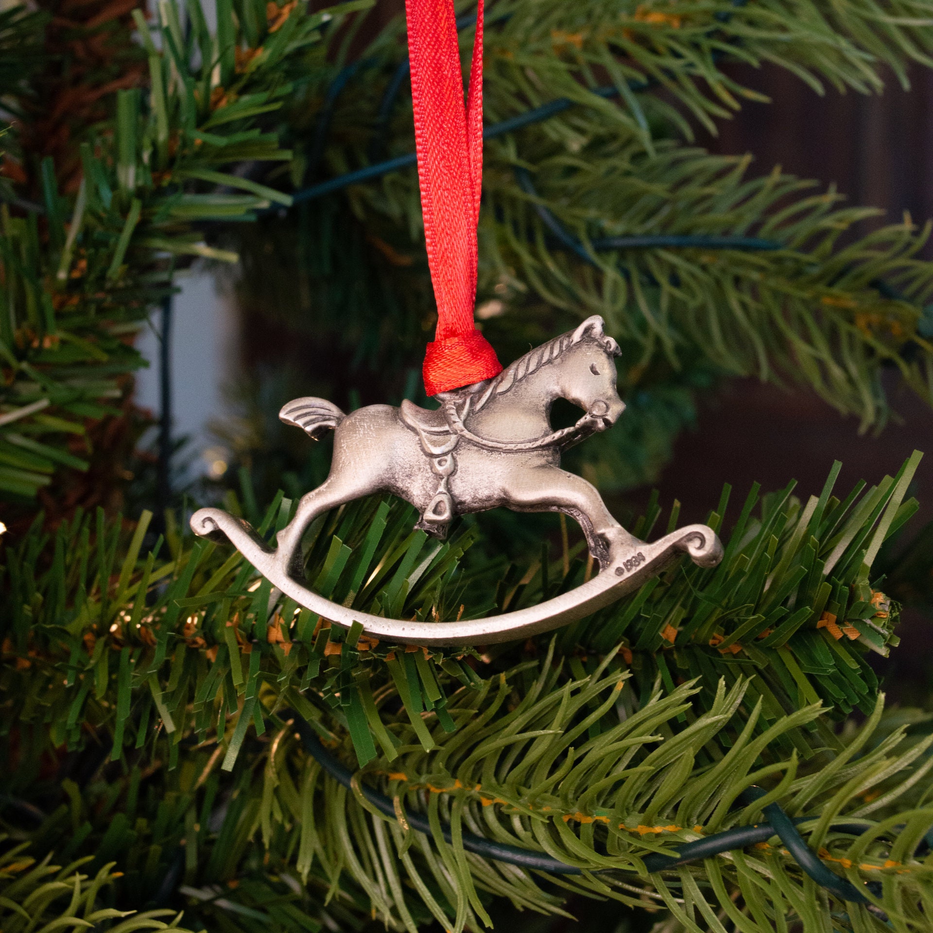 Handcrafted Pewter Rocking Horse Christmas Ornament - Satin Finish - Etsy