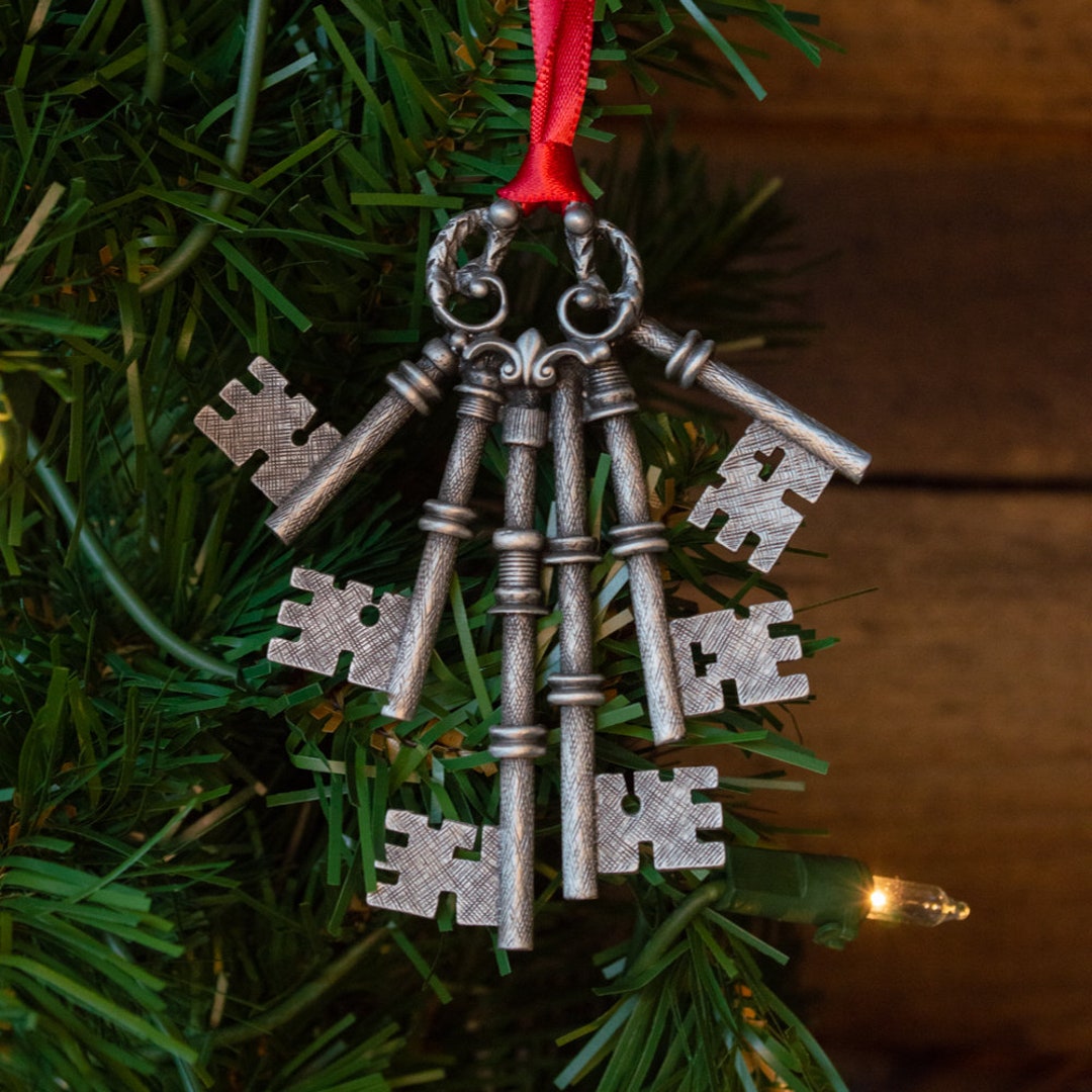 Handcrafted Pewter Keys Christmas Ornament - Satin Finish - Etsy