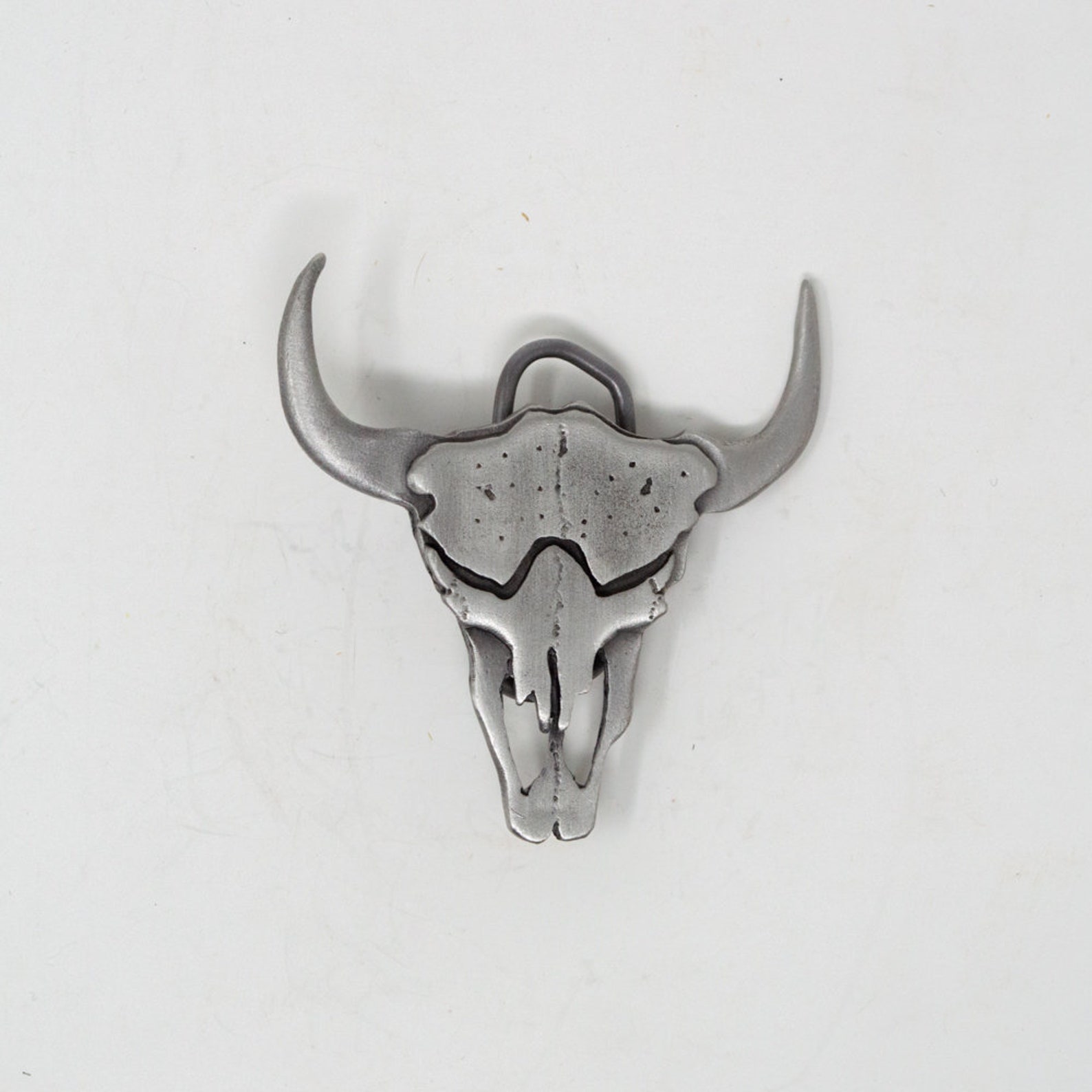 Longhorn Bull Skull Satin Belt Buckle - Longhorn Bull Skull Buckle ...