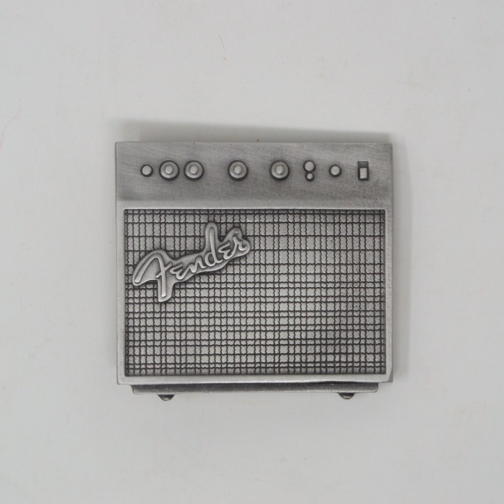 Fender Amplifier Satin Belt Buckle Amplifier Fender Buckle Pewter Belt ...