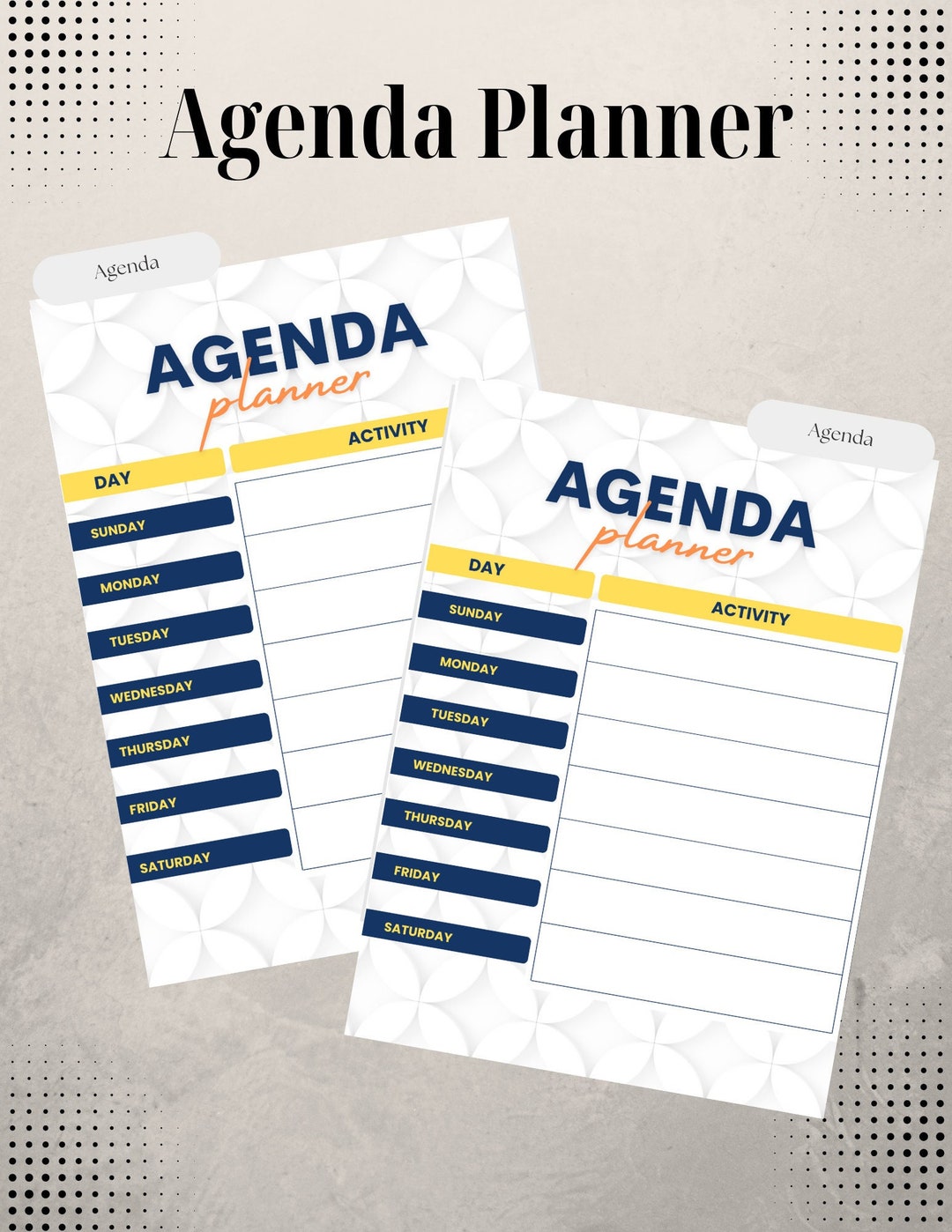 Agenda Planner Digital Planner Printable Planner Planner - Etsy