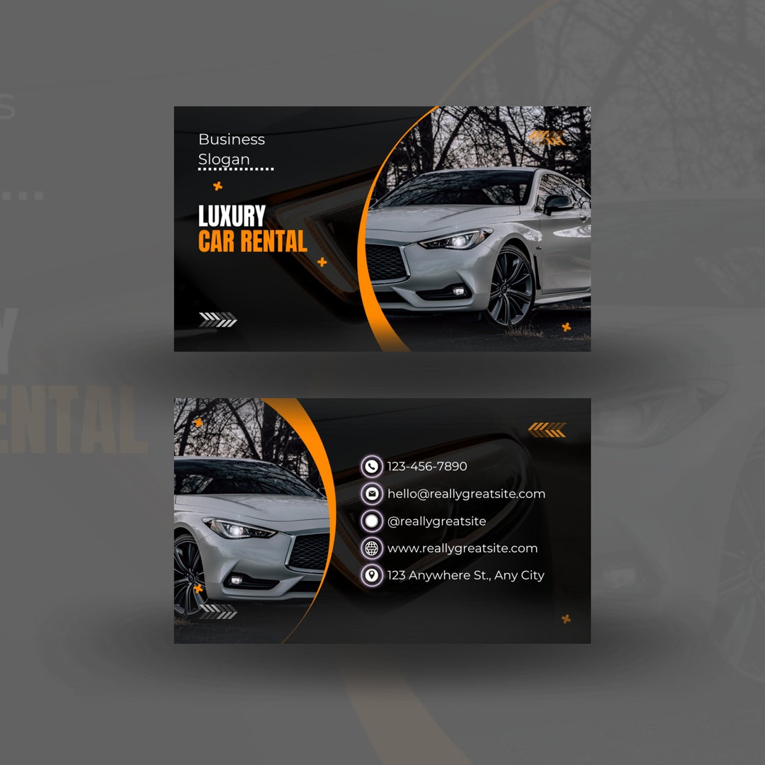 Car Rental Business Card | Luxury Business Card | Business Card ...