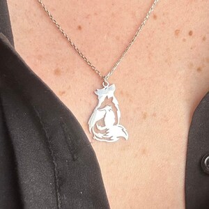 Wolf and Fox Couple Pendant - Etsy