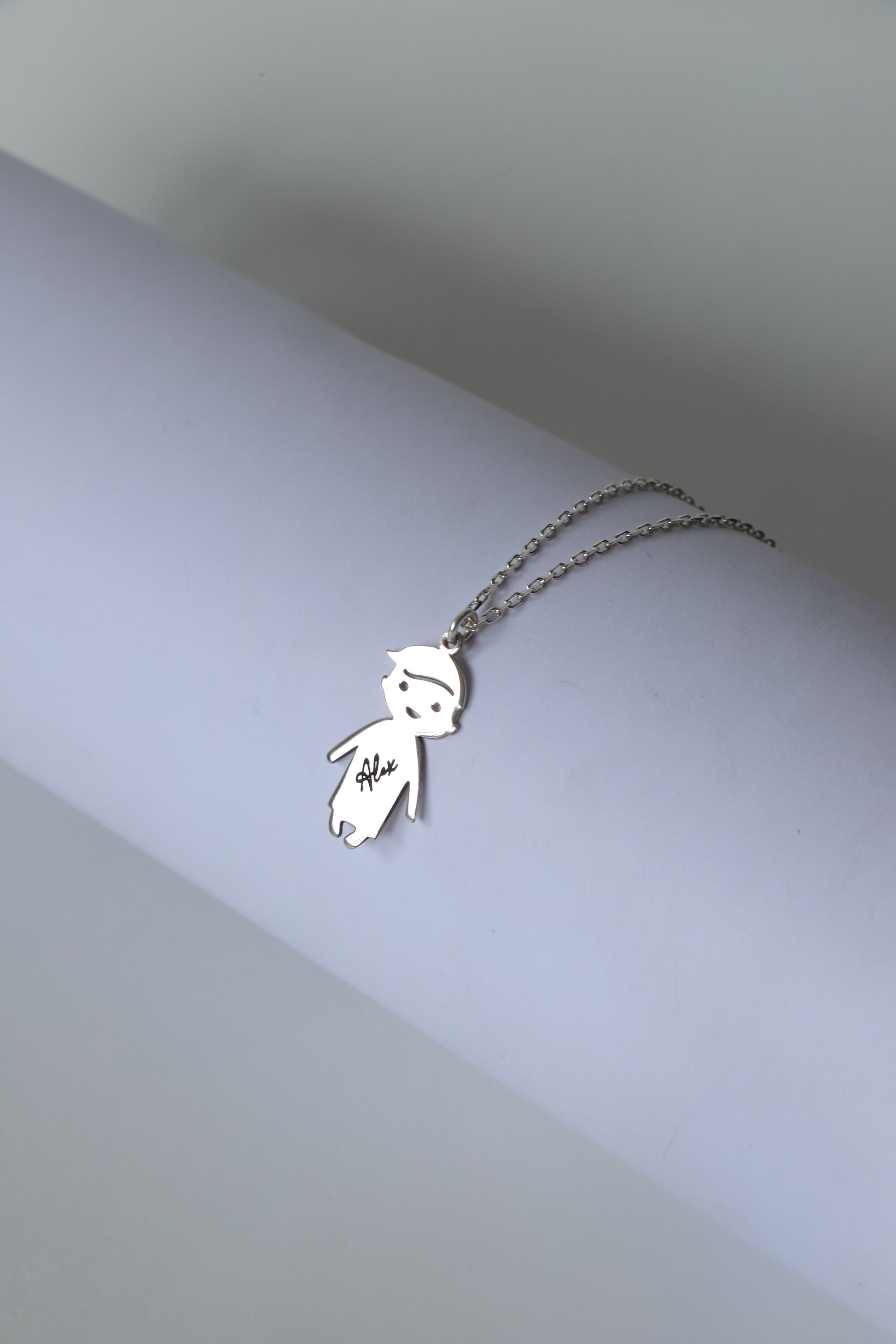 Silver Little Boy Name Necklace Kids Name Necklace Custom - Etsy