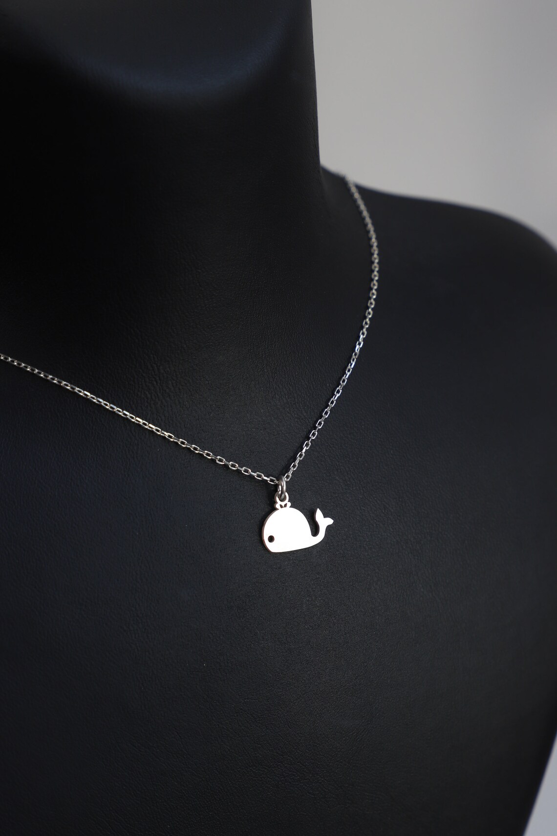 Tiny Whale Necklace Cute Little Whale Necklace Dolphin - Etsy