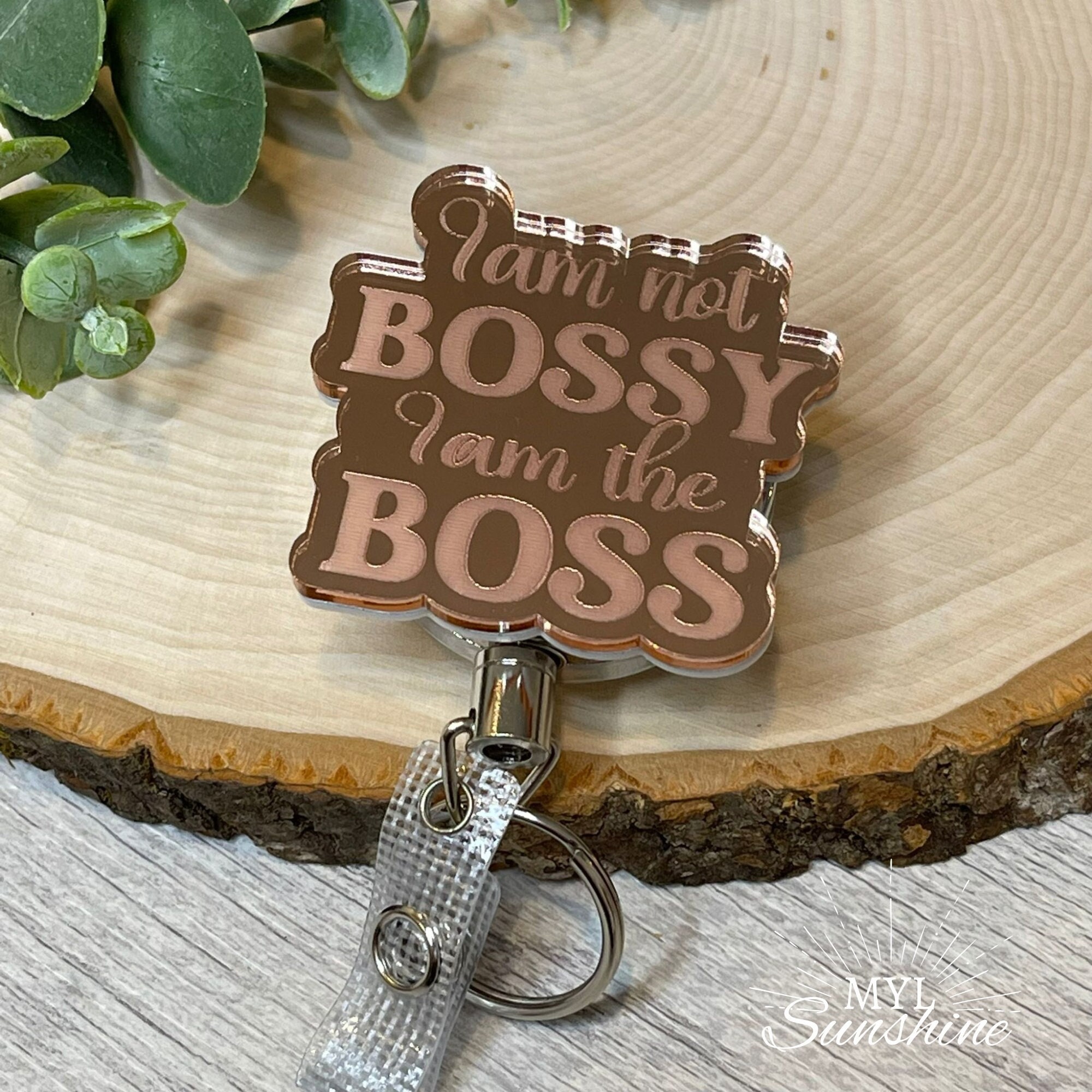 I Am Not Bossy I Am the Boss Badge Reel, Acylic ID Holder, Nurse Badge ...
