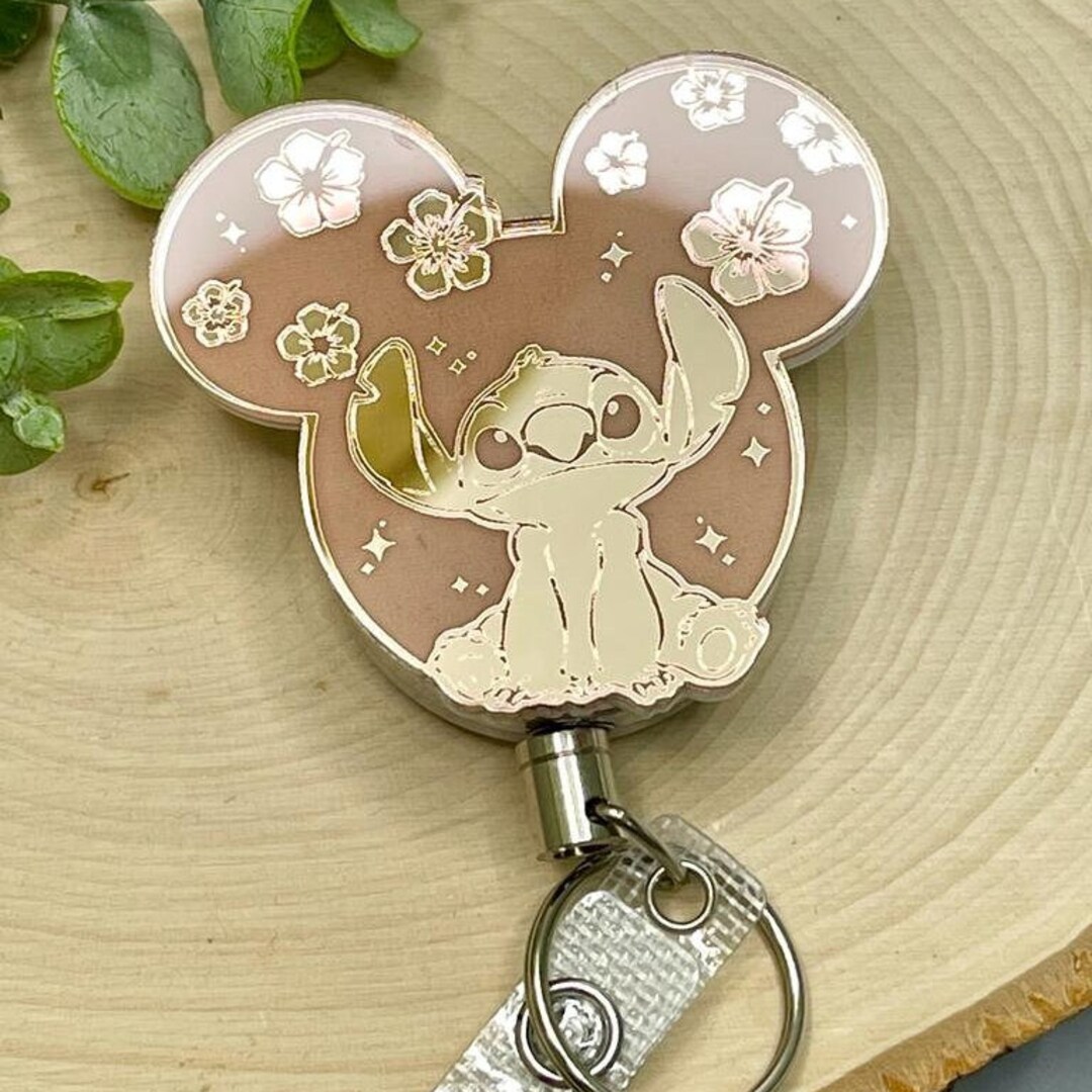 Cute Creature Badge Reel 2, Acrylic ID Holder, Nurse Badge Holder, Rose ...