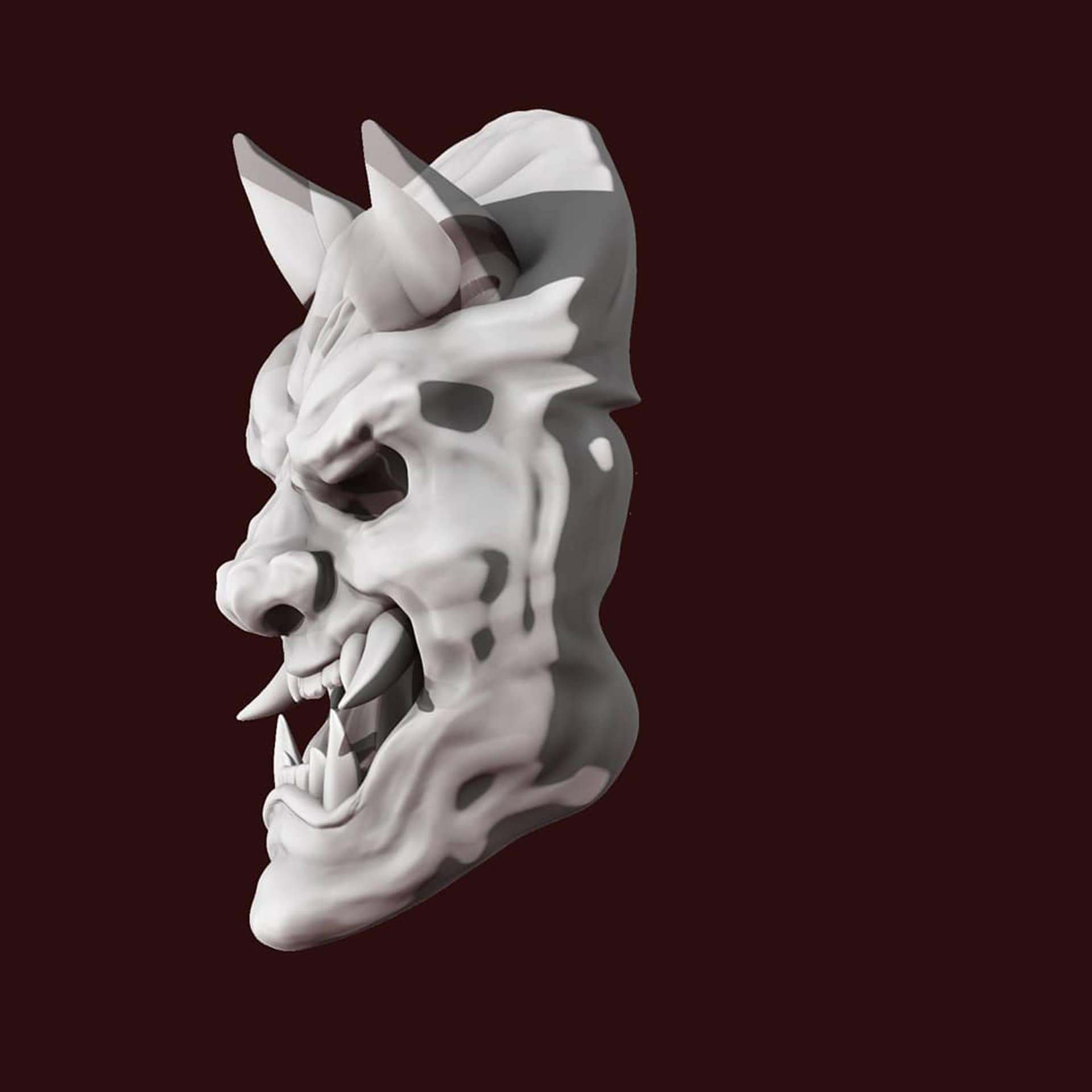 Oni Mask, Traditional Japanese Demon Mask, Wearable - Etsy