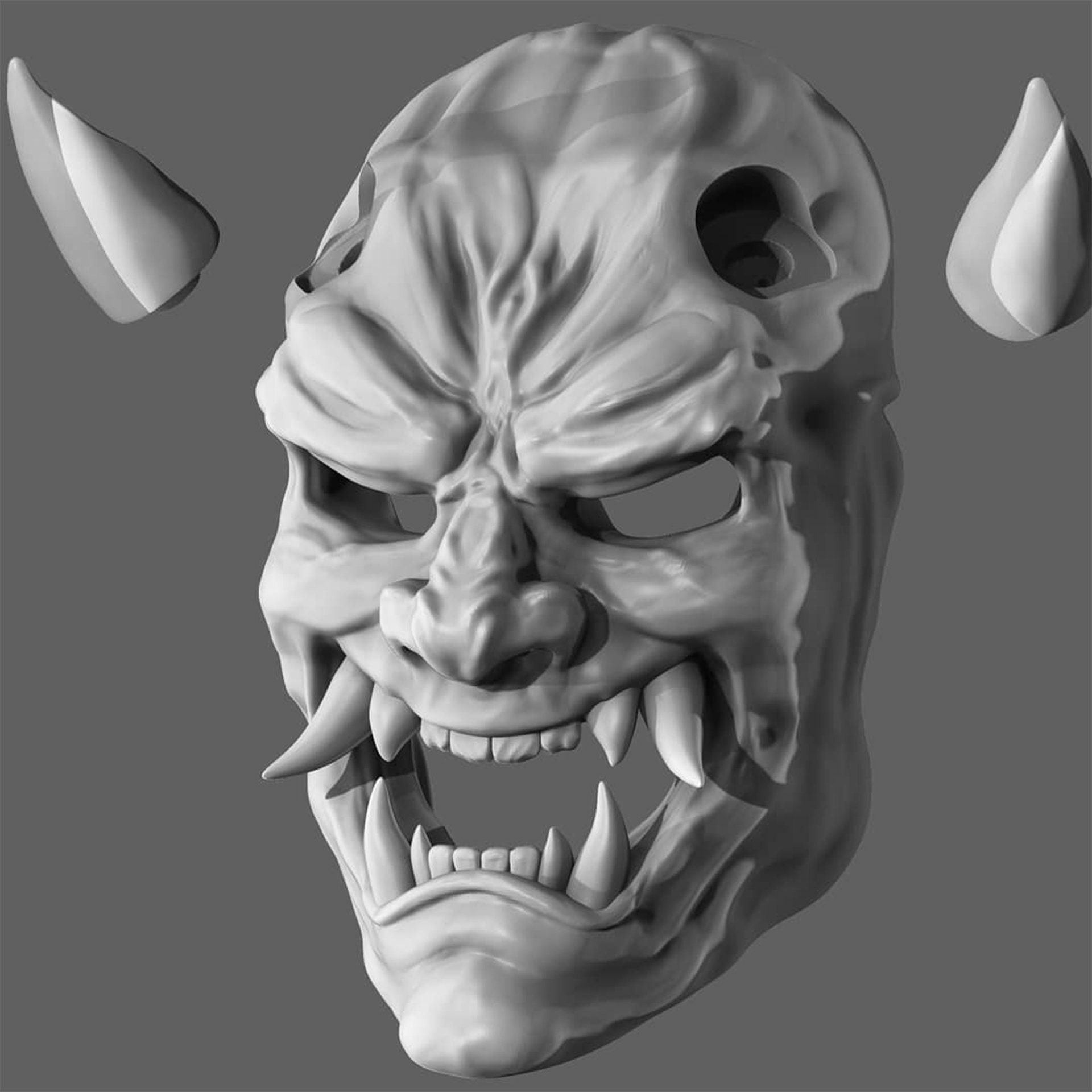 Oni Mask Traditional Japanese Demon Mask Wearable - Etsy