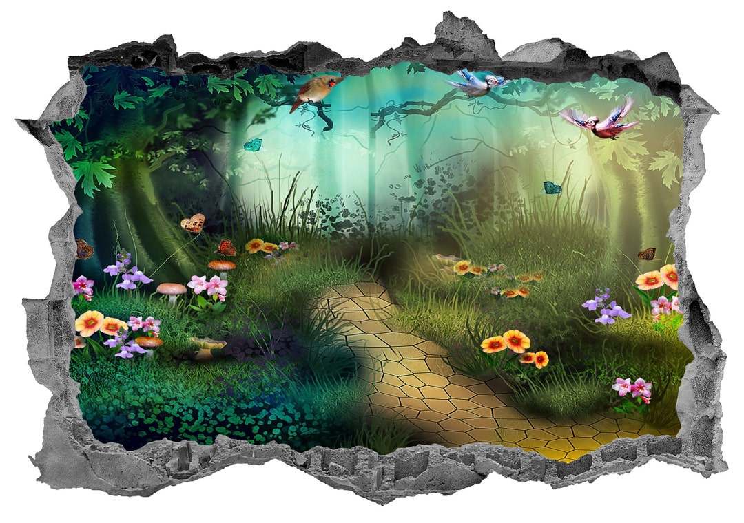 Enchanted Forest Wall Decor Decals Kids Wall Art Stickers - Etsy