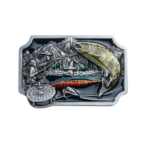 Fishing Belt Buckle - Etsy