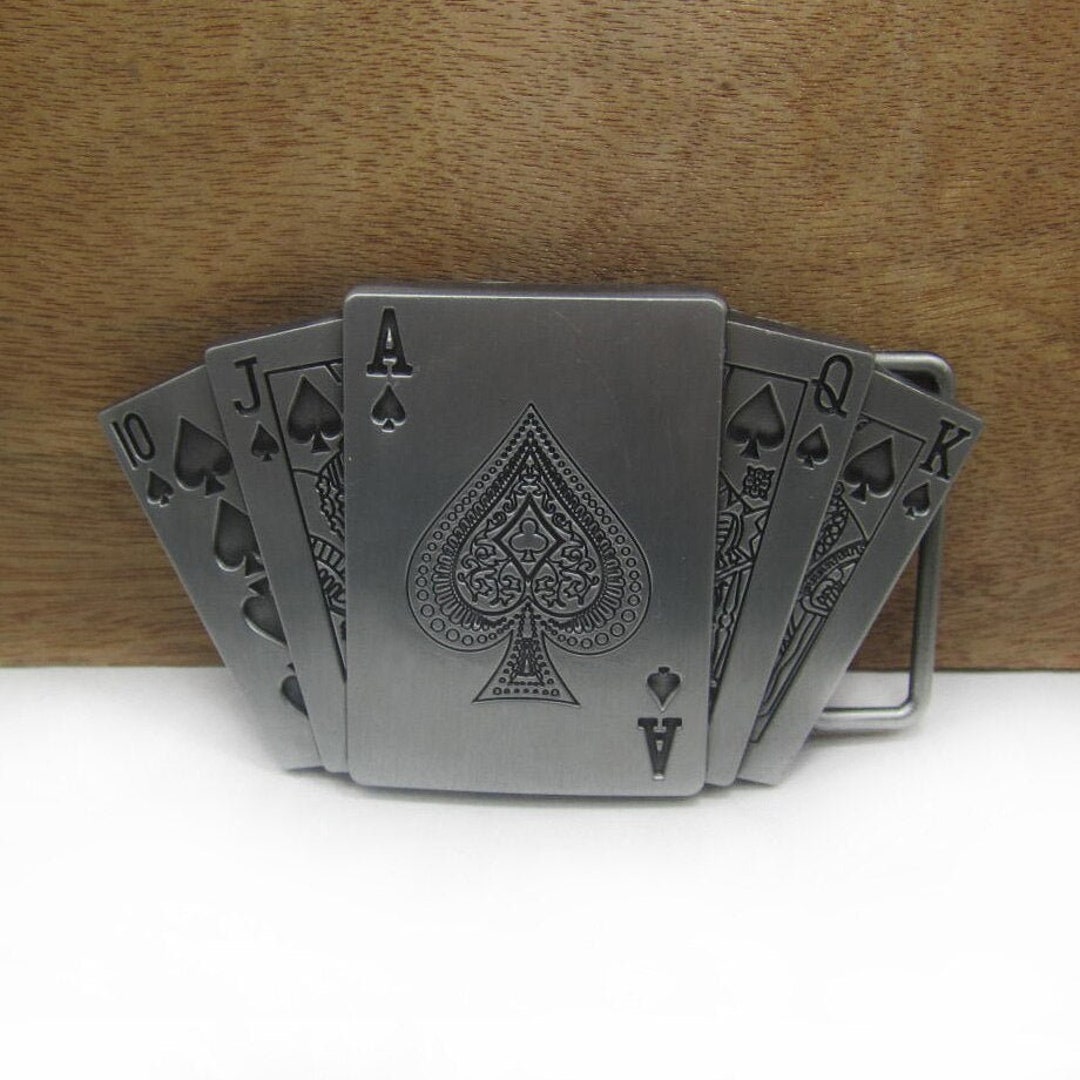 Playing Cards Gamble Cowboy Belt Buckle Western Belt Buckle - Etsy