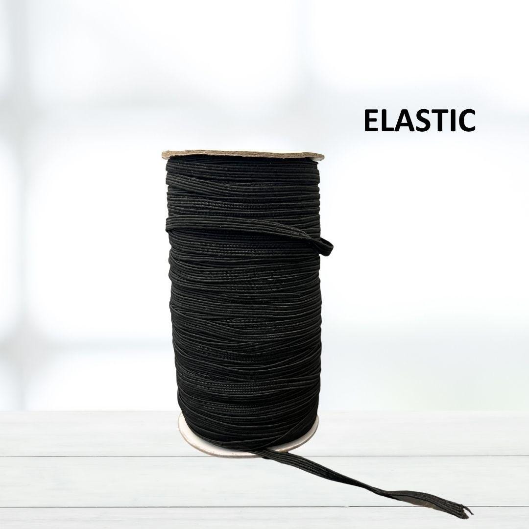 1/4" Black Stretch Elastic Banding 100 Yard Spools - Etsy