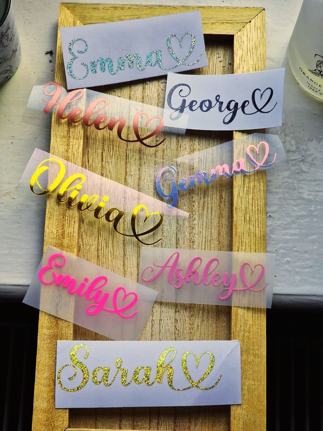 Personalized Name Vinyl Decal: Custom Stickers for Wedding Decor - Etsy UK