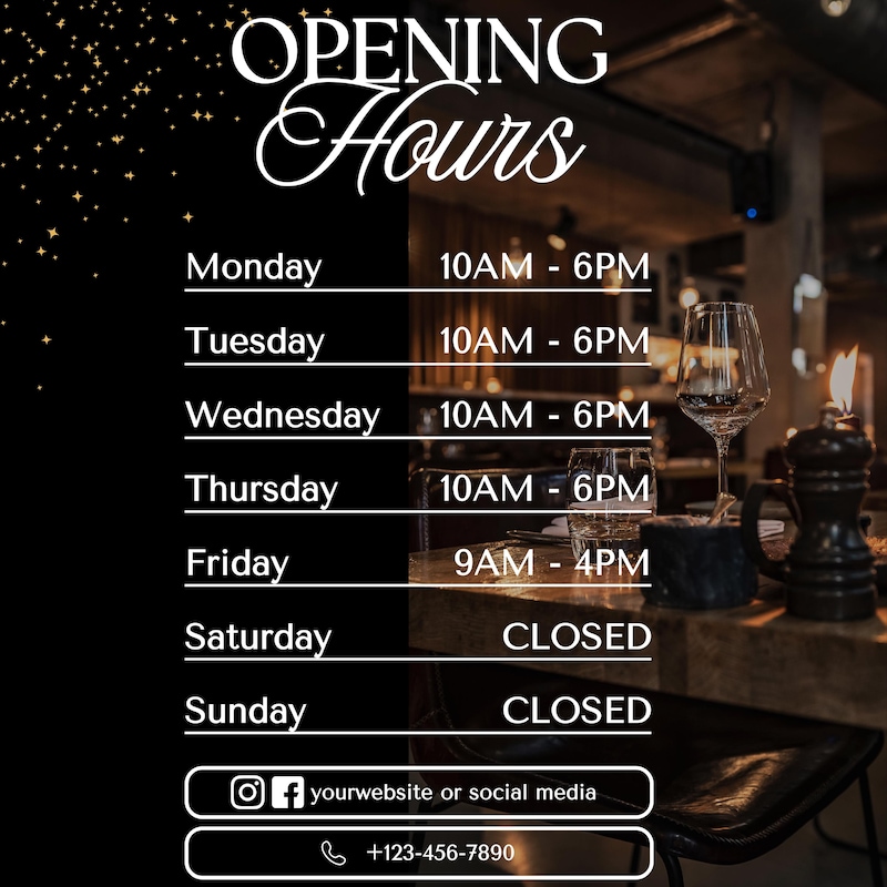 Opening Times Sign - Etsy UK