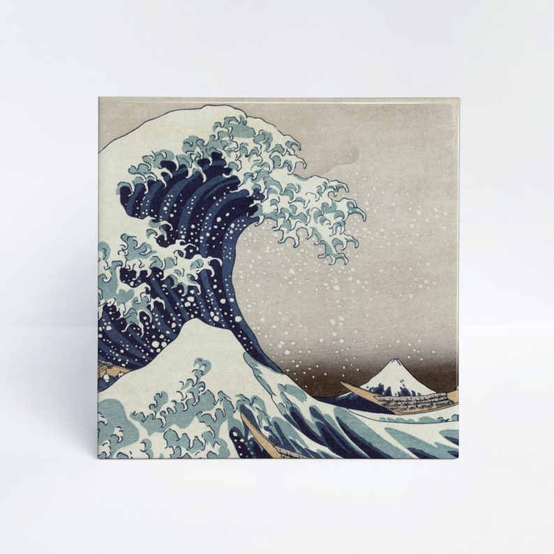 Great Wave Tiles, Japanese Ocean 6 Inch Ceramic Tile or Set, Japan Art ...