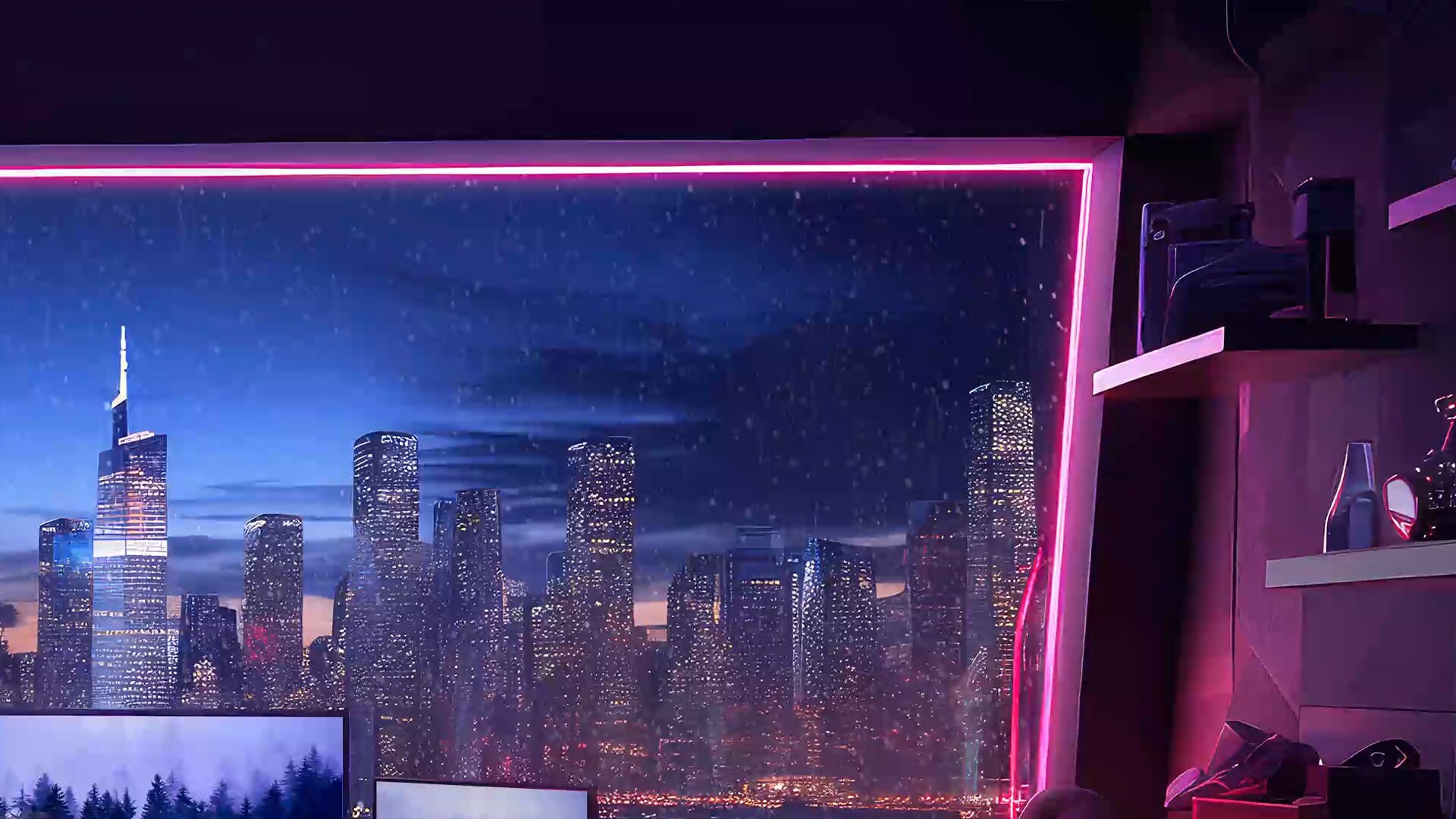 Cyberpunk Vtube 4K Animated Background, Streamer Room, Seamless Loop - Etsy